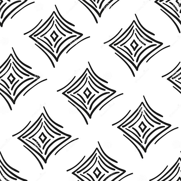 Seamless Pattern Abstract Diamonds and Stripes Stock Vector ...