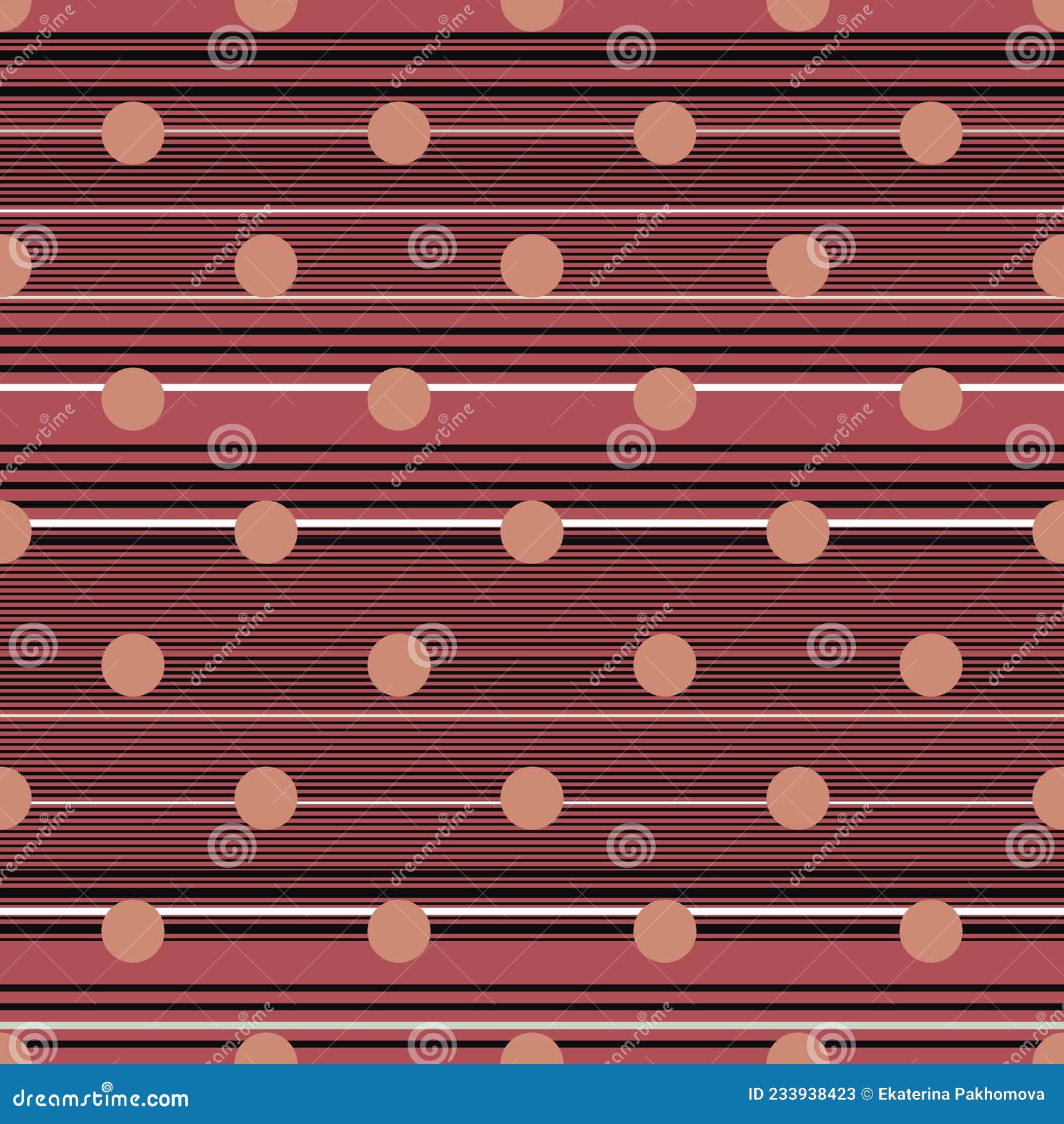 Abstract Dotted and Linear Seamless Pattern. Background with Lines and ...