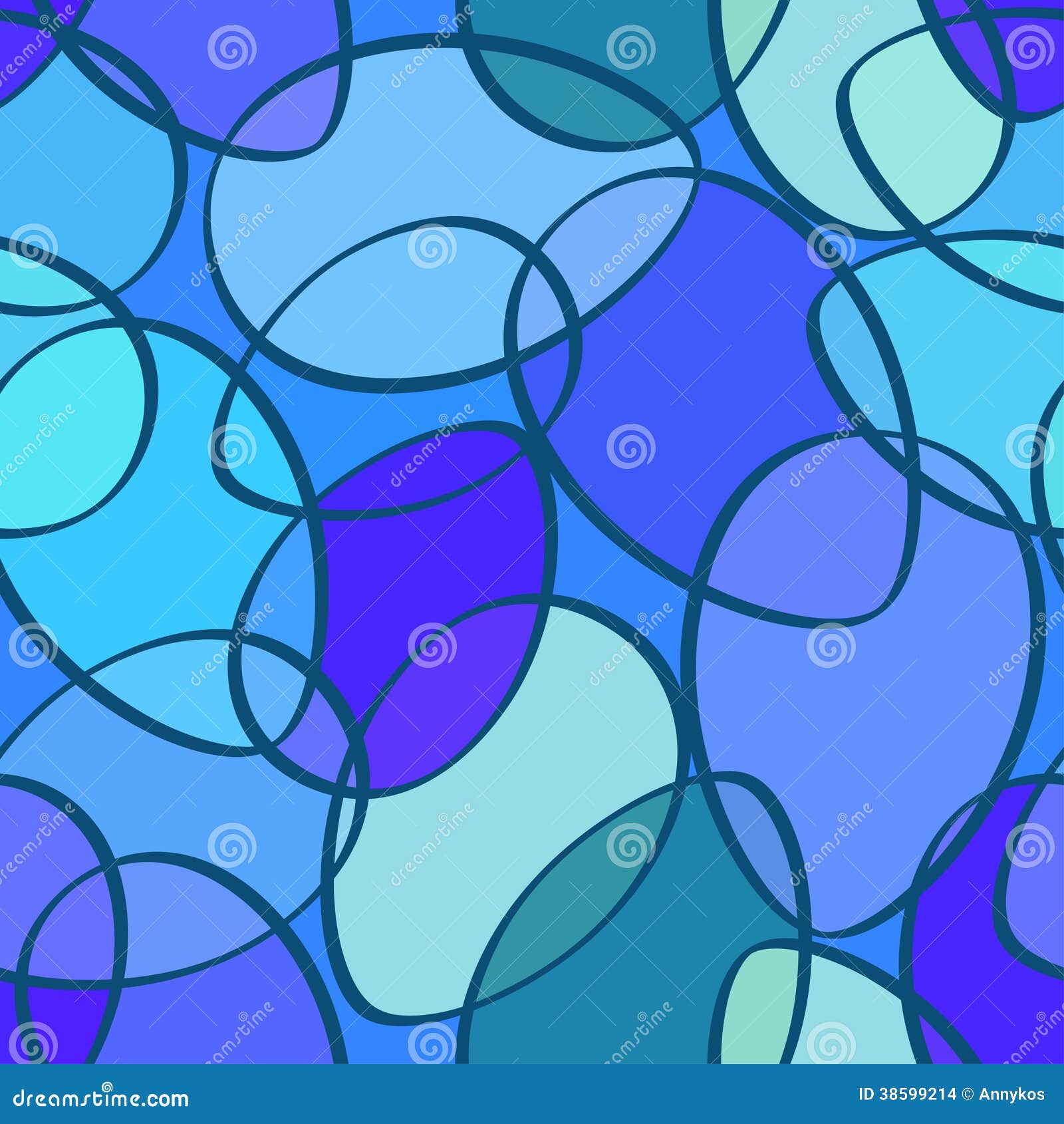 Seamless Pattern of Abstract Ellipses Stock Vector - Illustration of ...