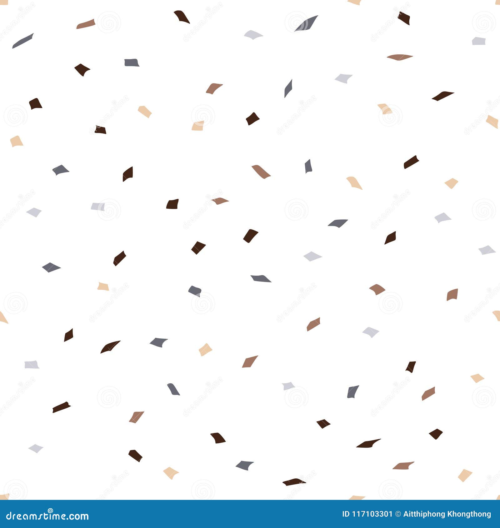 Seamless Pattern, Abstract Falling Confetti with White Background ...
