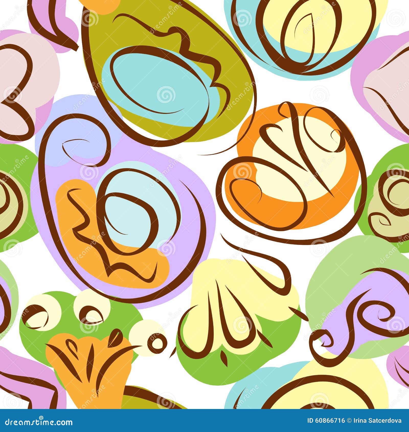 Seamless Pattern with Abstract Figures Stock Vector - Illustration of ...