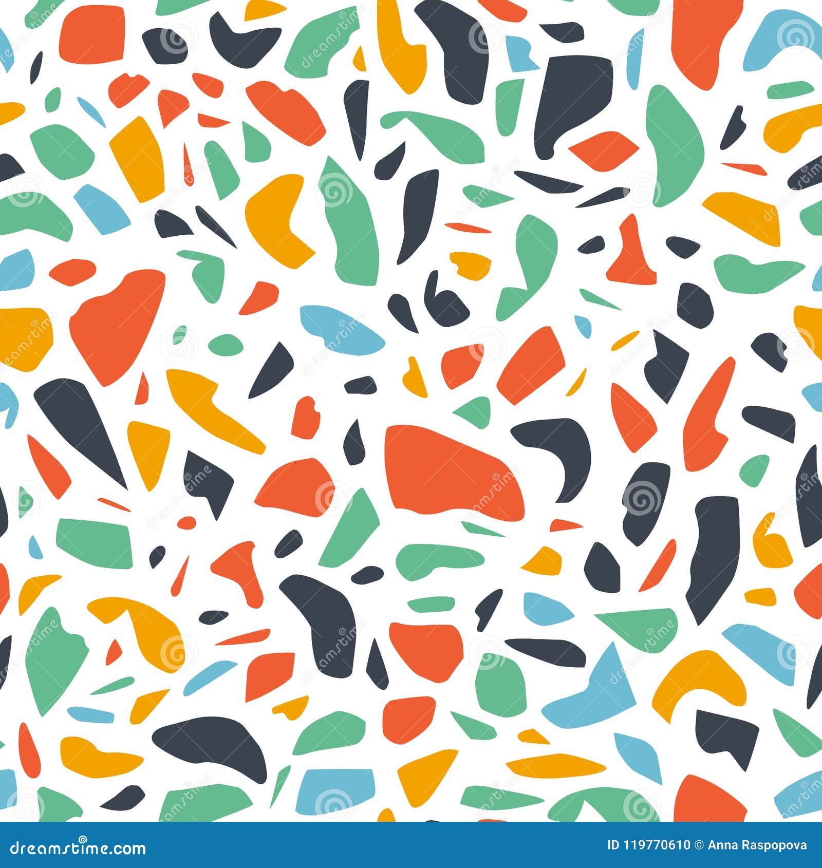 Seamless Pattern with Abstract Forms Ornament Stock Vector ...