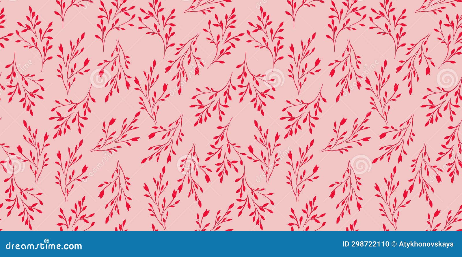 Seamless Pattern with Abstract, Gently, Simple Branches. Stock ...