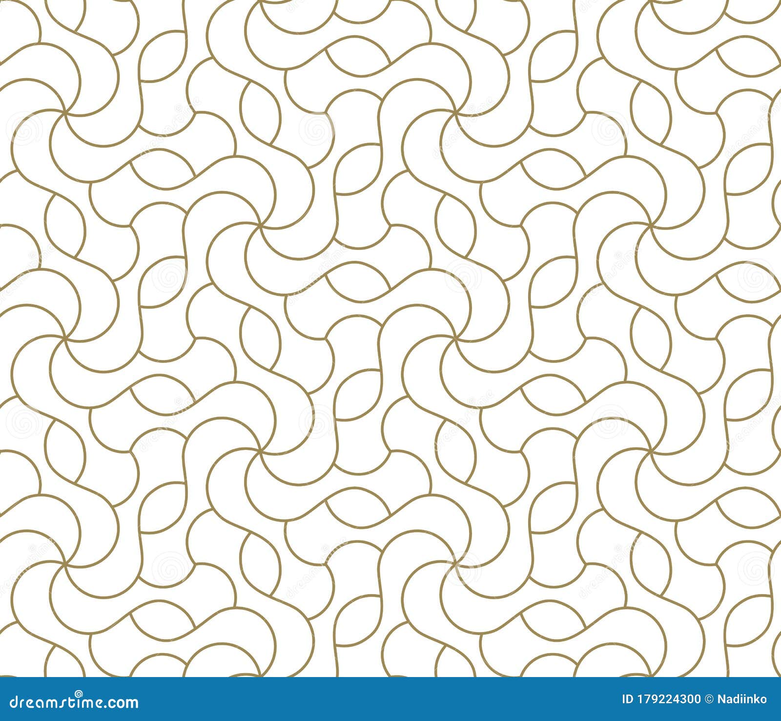 Seamless Pattern with Abstract Geometric Line Texture, Gold on White ...