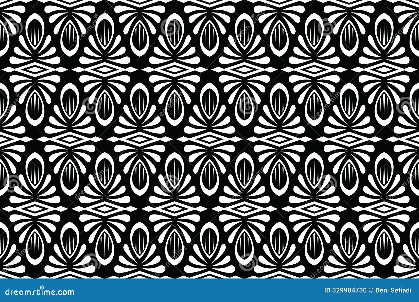 Simple Batik In Gold Background Seamless Damask Batik Pattern Royalty ...