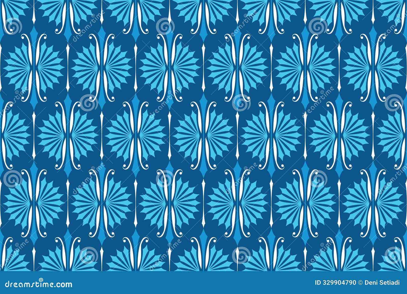 Simple Batik In Gold Background Seamless Damask Batik Pattern Royalty ...