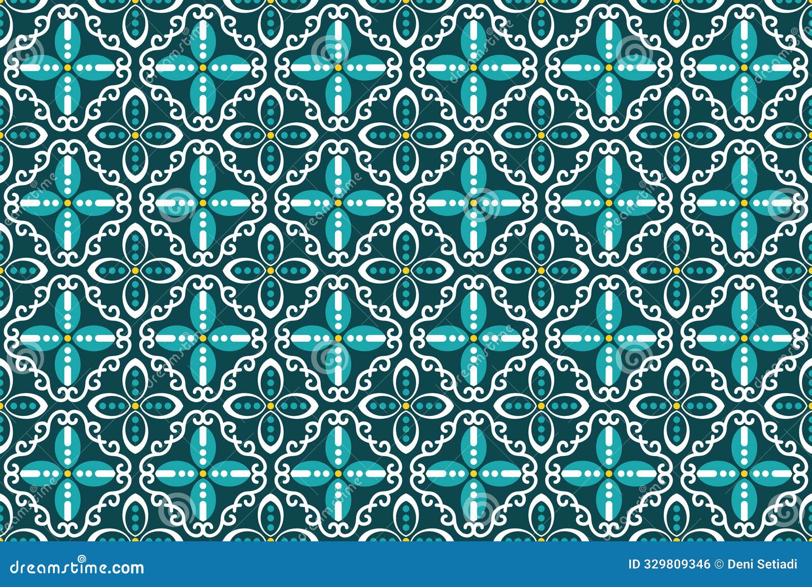 Simple Batik In Gold Background Seamless Damask Batik Pattern Royalty ...