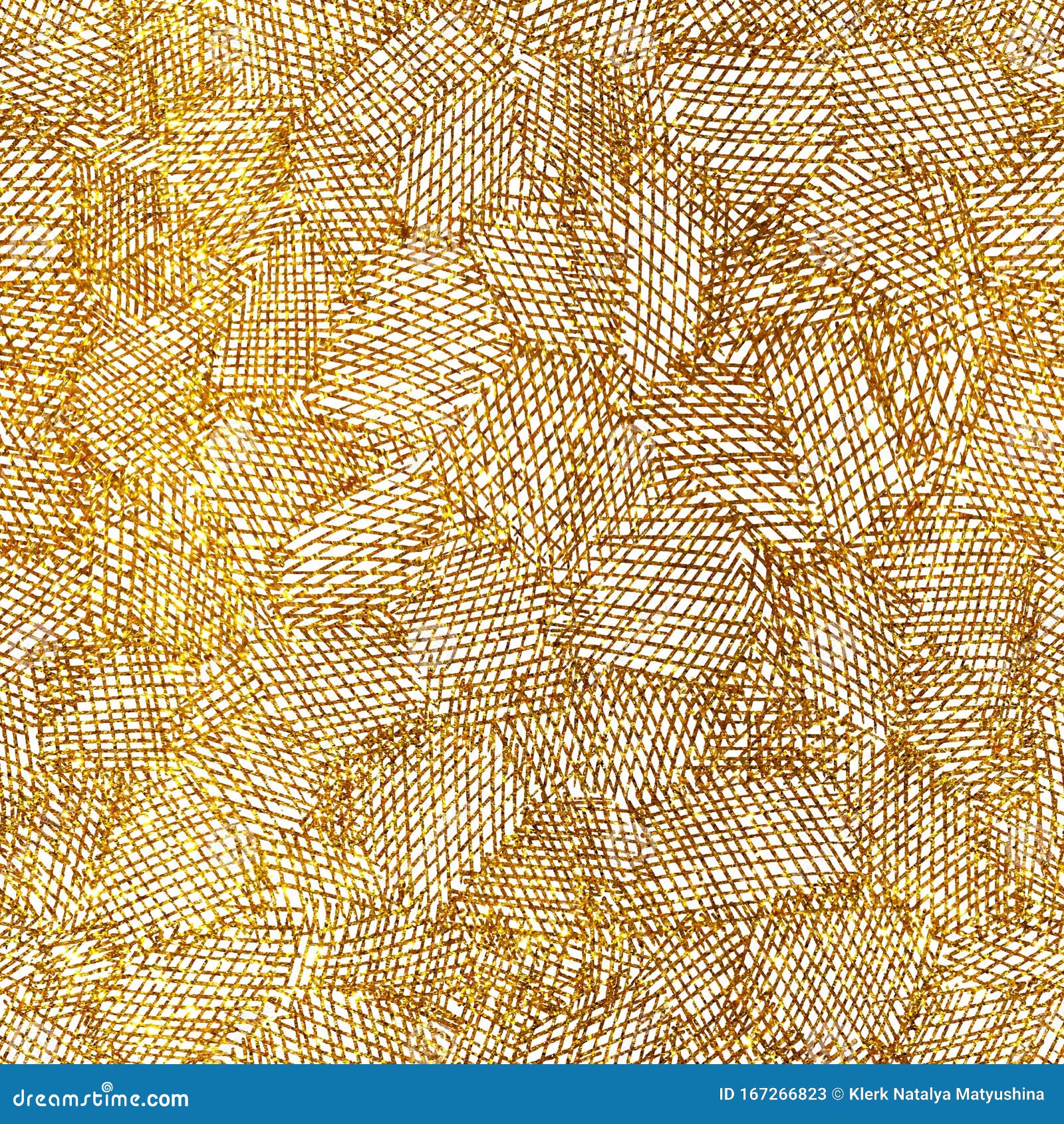 Seamless Pattern with Abstract Gold Simple Elements on a White ...