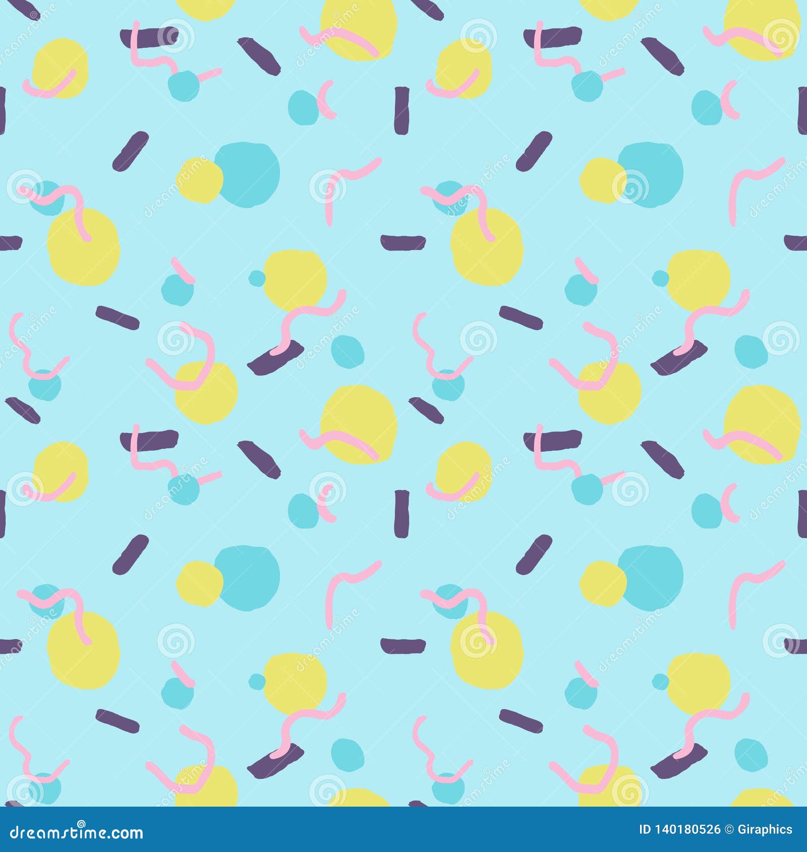 Seamless Pattern Abstract Hand Drawn Doodles Stock Vector ...