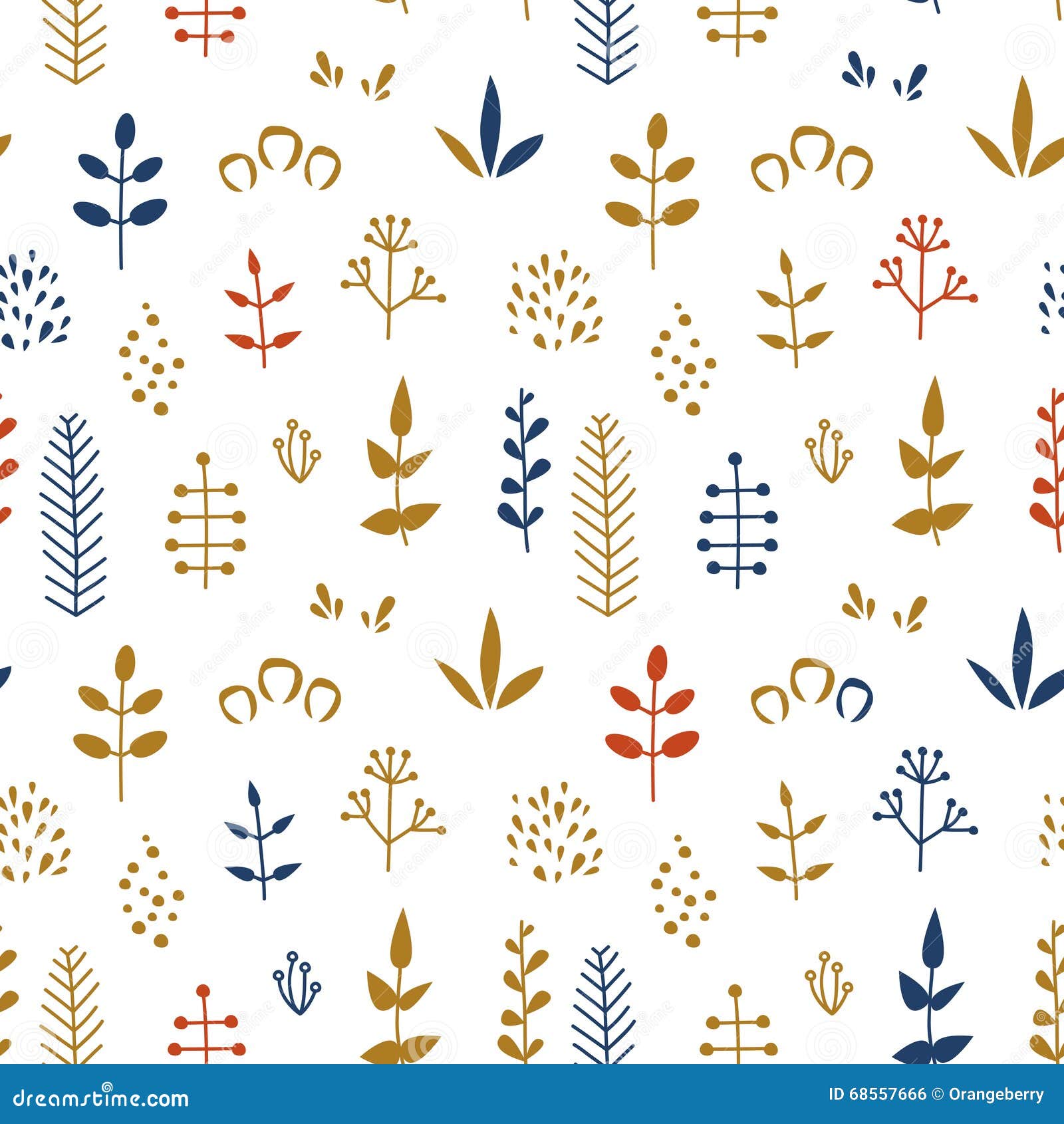 Seamless Pattern with Abstract Leaves Stock Vector - Illustration of ...