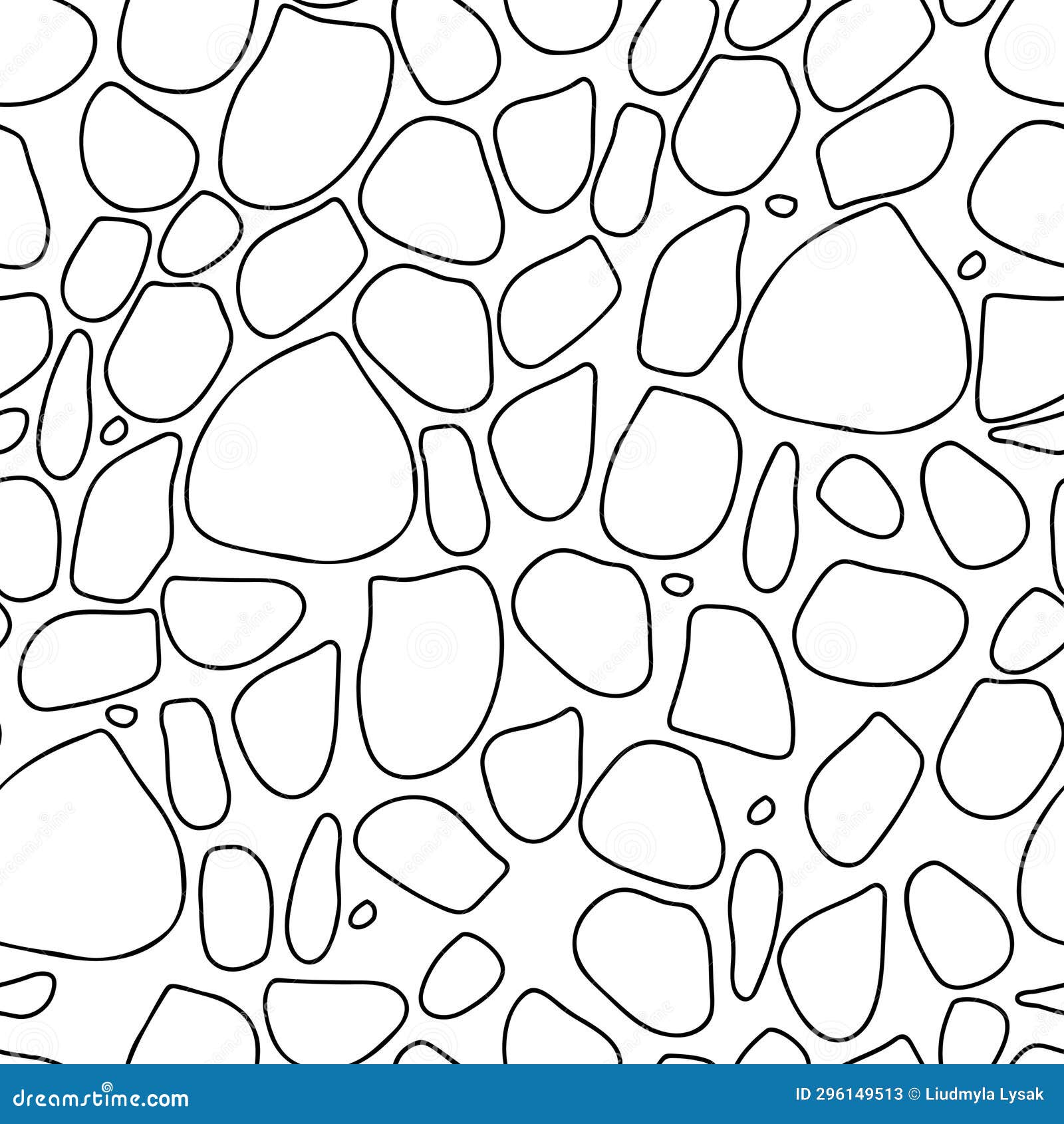 Seamless Pattern Abstract Linear Shapes on White Background. Vector ...