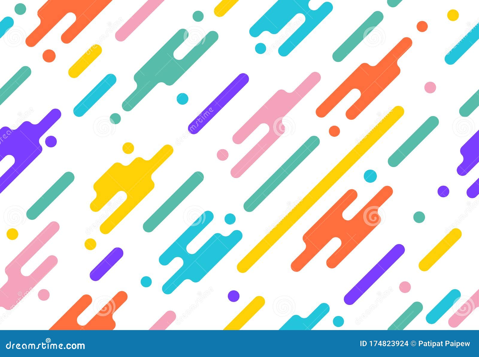 Seamless Pattern of Abstract Liquid Design Elements Stock Vector ...