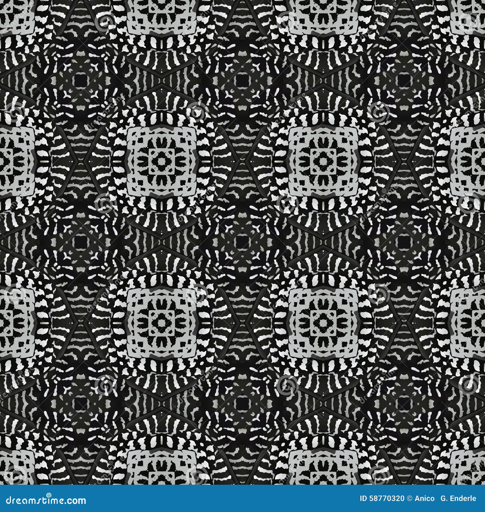 Seamless Pattern with Abstract Motives. Stock Illustration ...