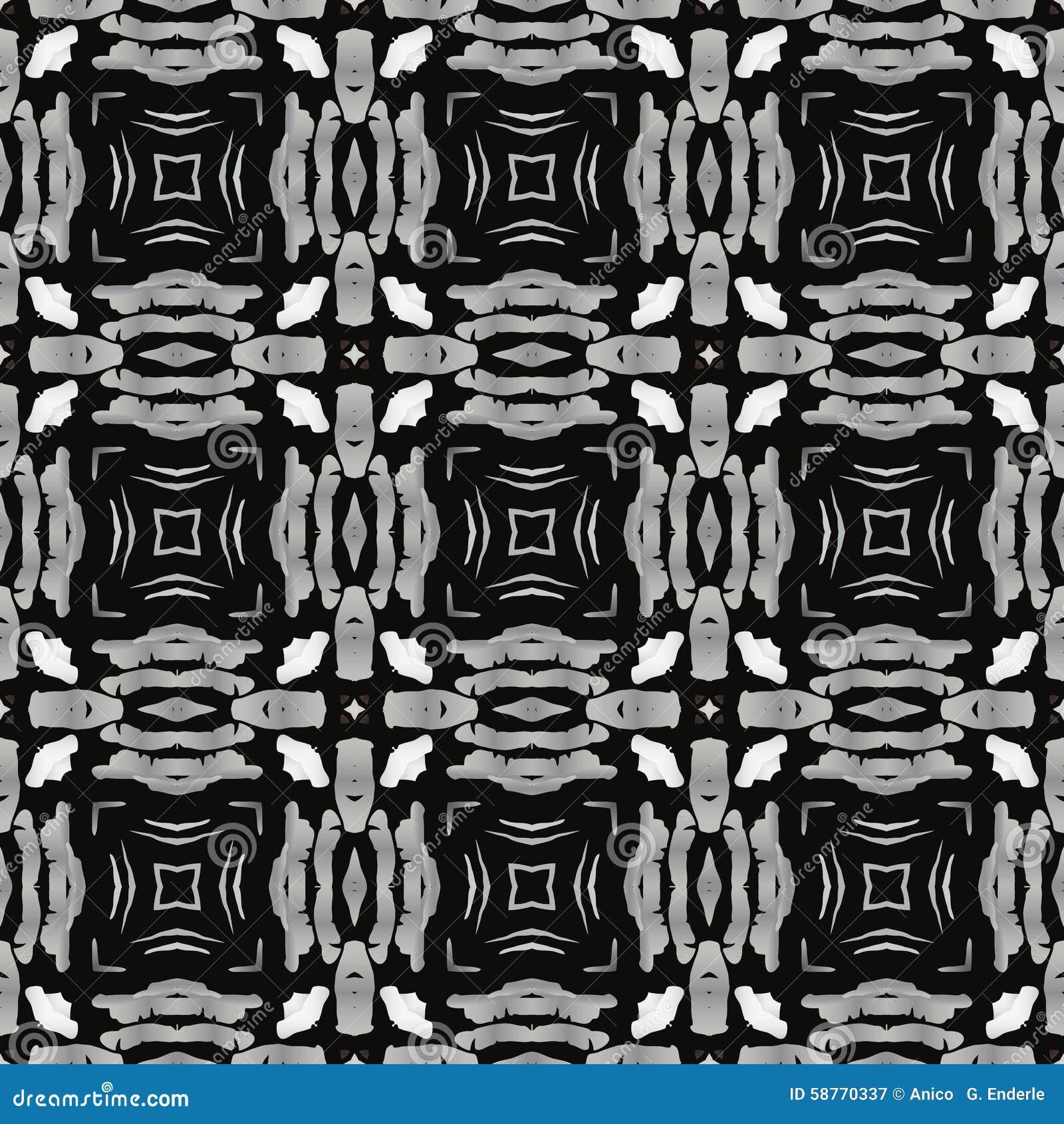 Seamless Pattern with Abstract Motives. Stock Illustration ...