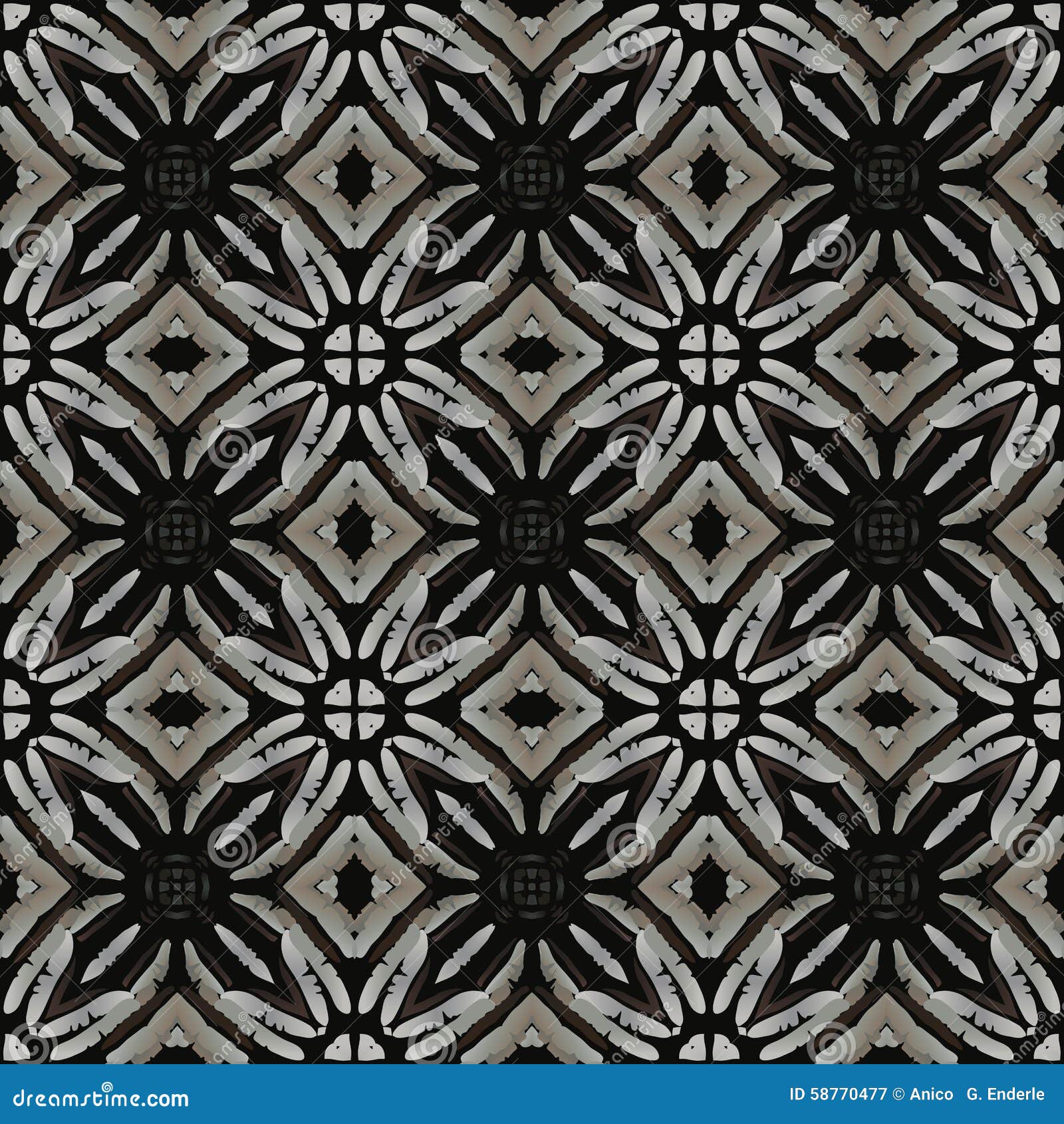 Seamless Pattern with Abstract Motives. Stock Illustration ...