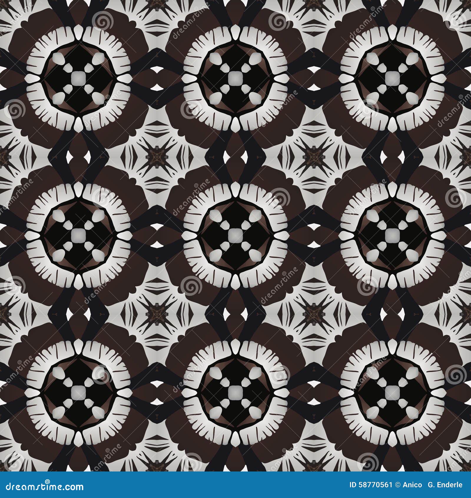 Seamless Pattern with Abstract Motives. Stock Illustration ...