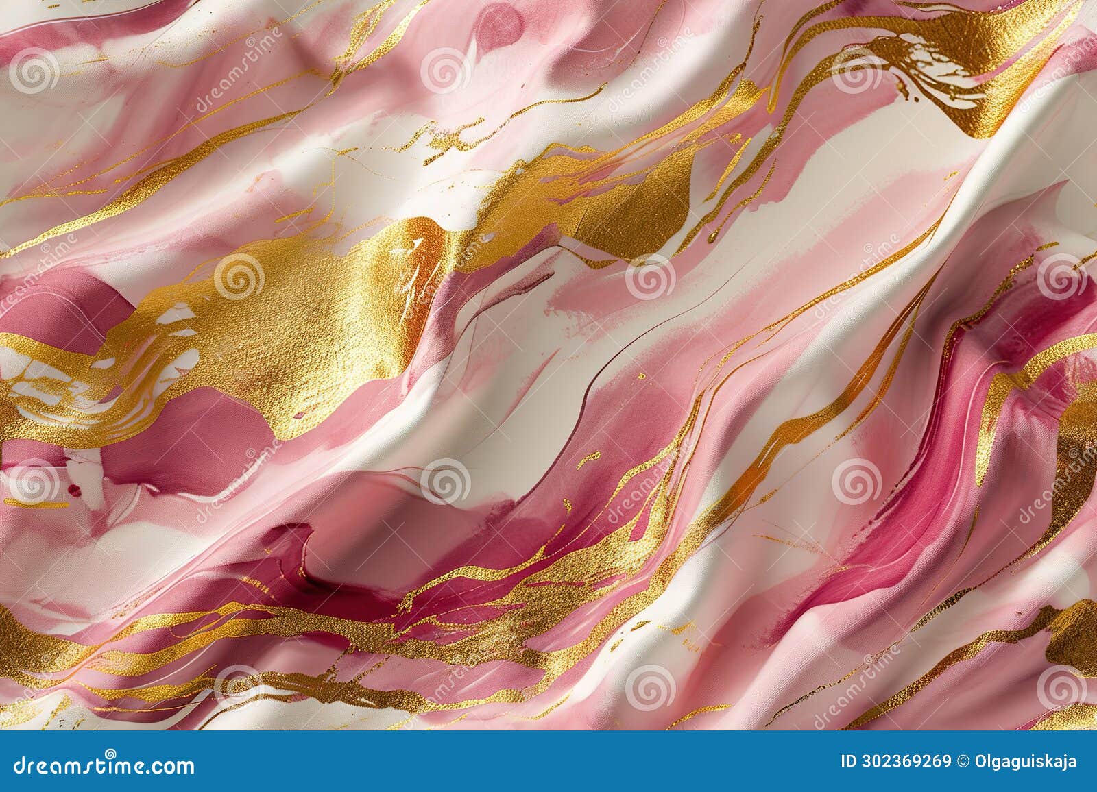 Seamless Pattern with Abstract Paint Waves. Repeatable Texture. Pink ...