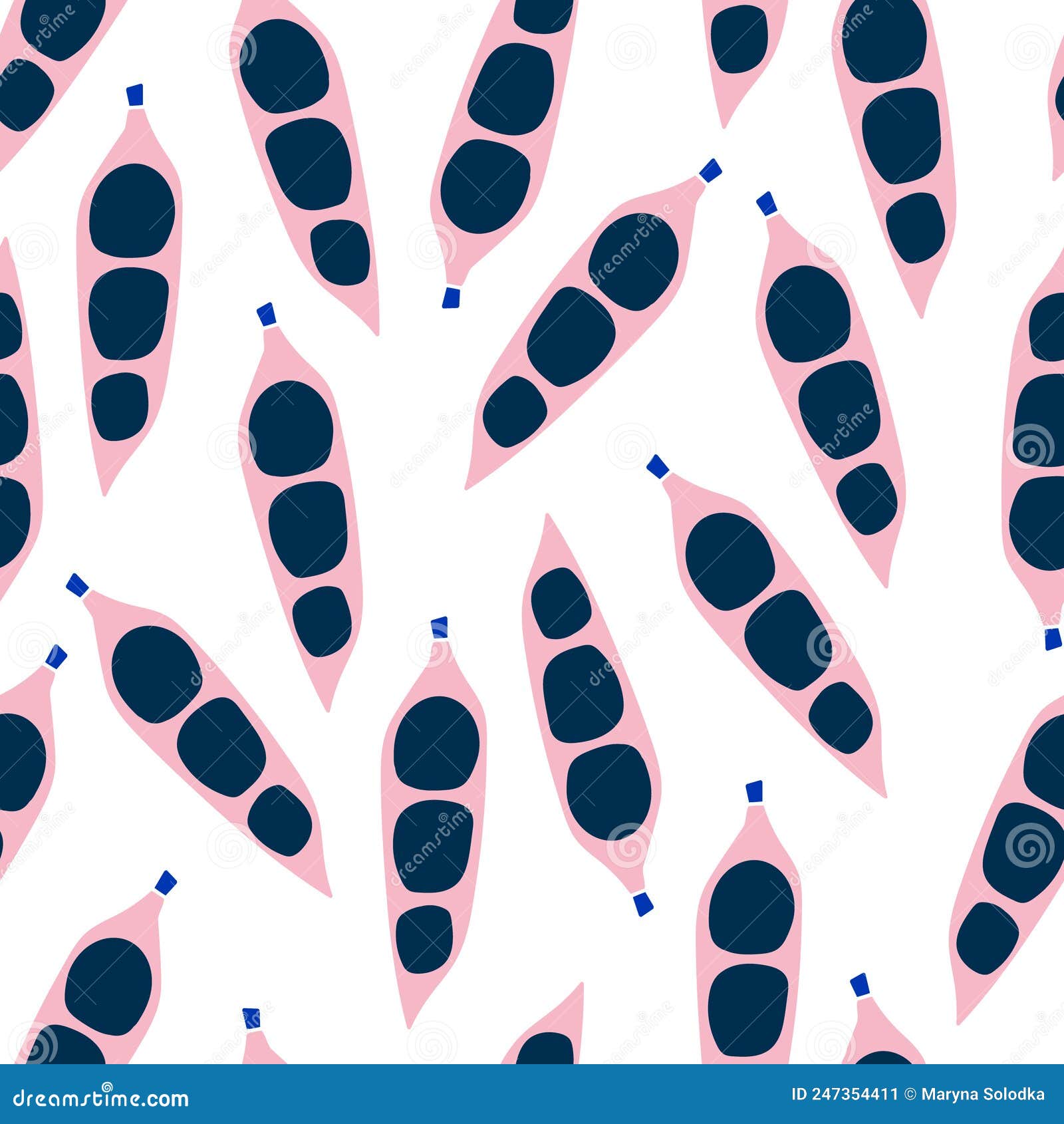 Seamless Pattern with Abstract Peas. Abstract Geometric Background ...