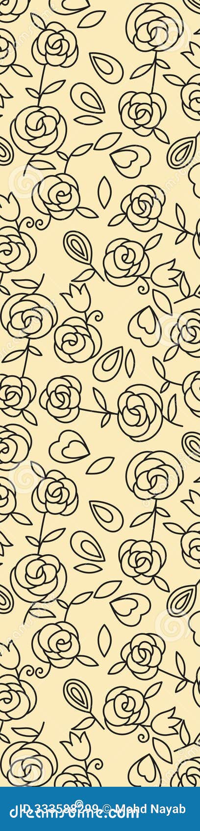 Seamless Pattern of Abstract Rose One Line Pro Vector Cdr X6 Stock ...