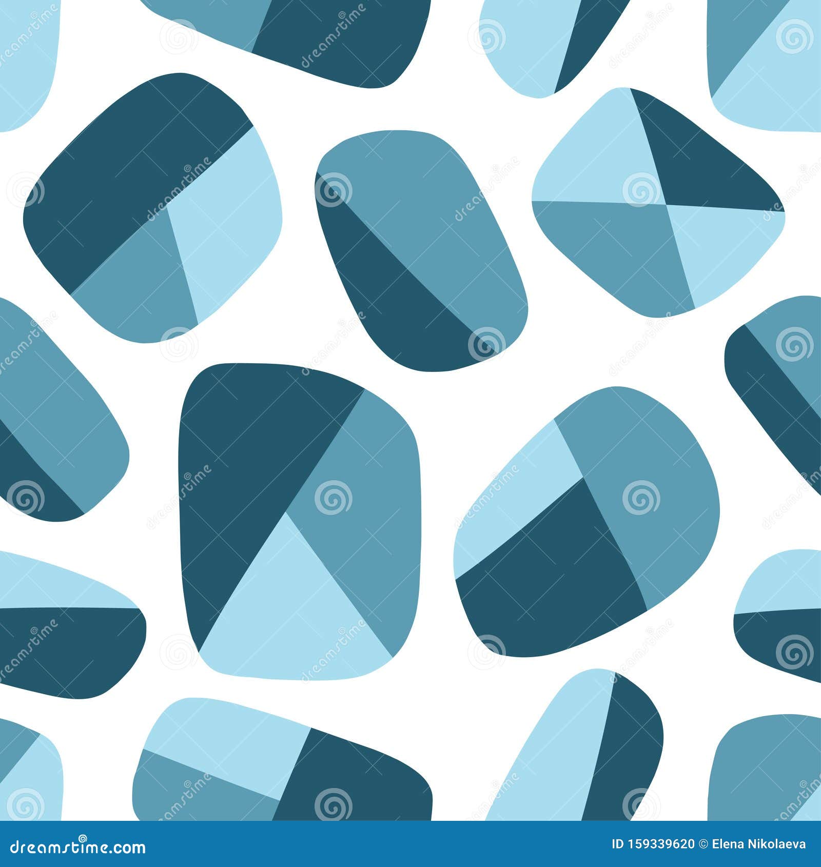 Seamless Pattern with Abstract Shapes Stock Vector - Illustration of ...