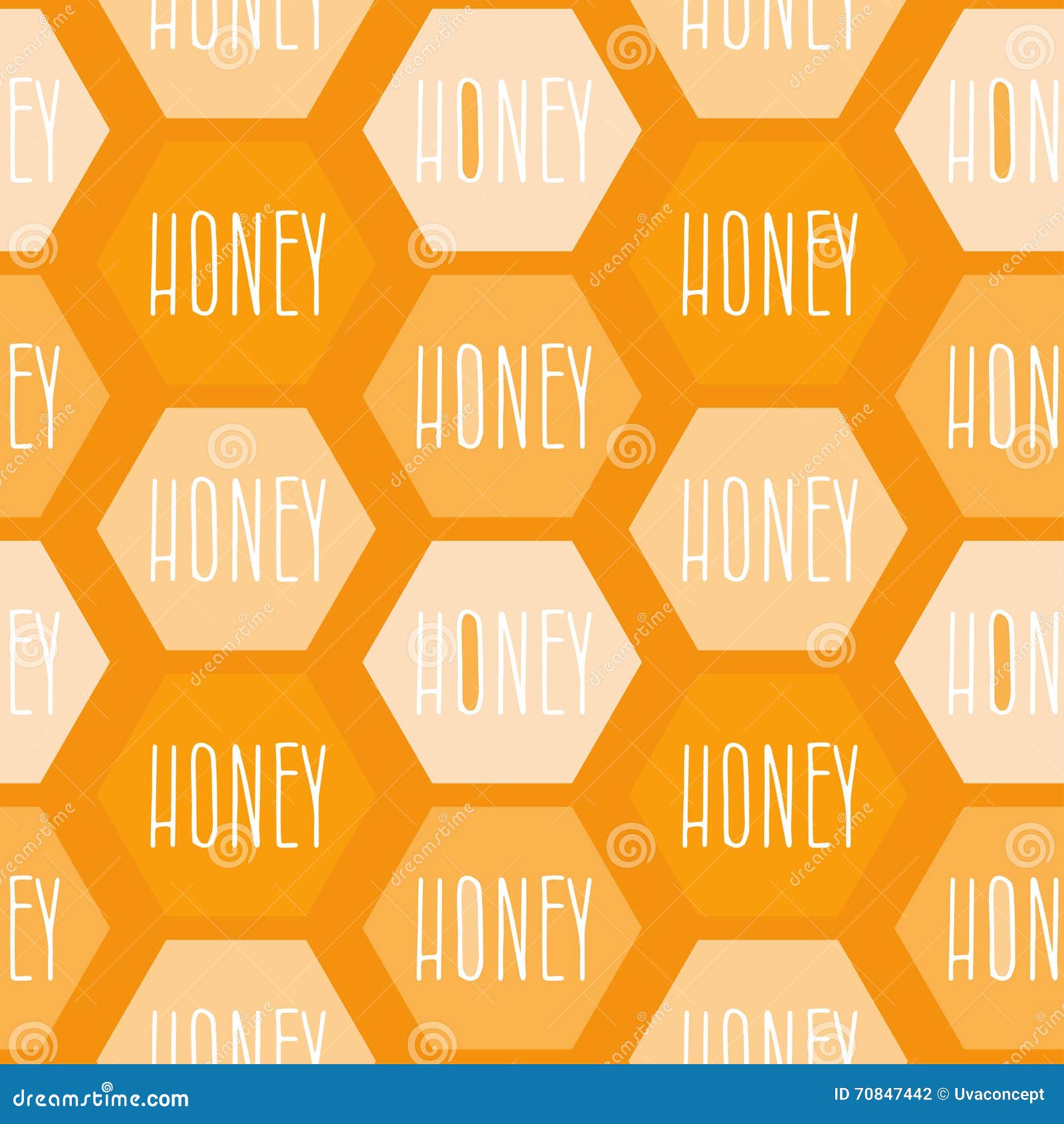 Seamless Pattern of Abstract Shapes with Honeycomb Honey. V Stock ...