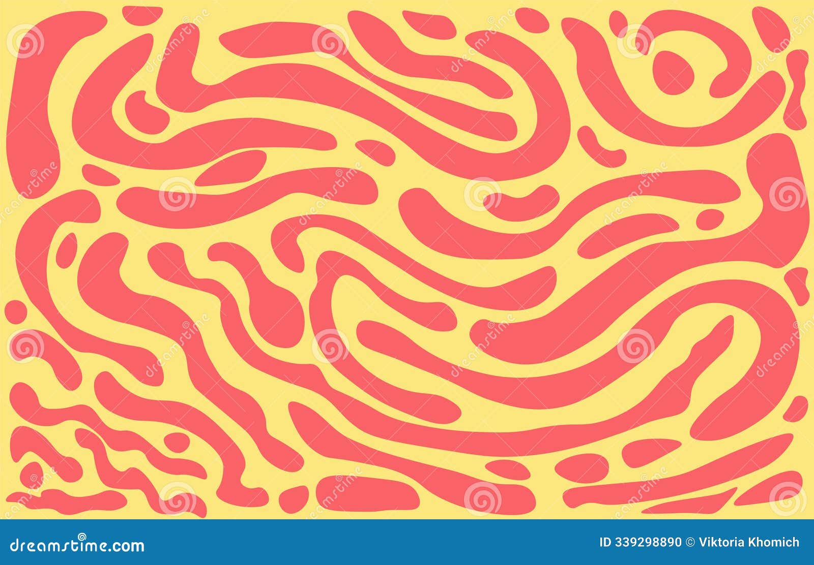 Seamless Pattern with Abstract Strong Organic Shapes. Vector Flat ...
