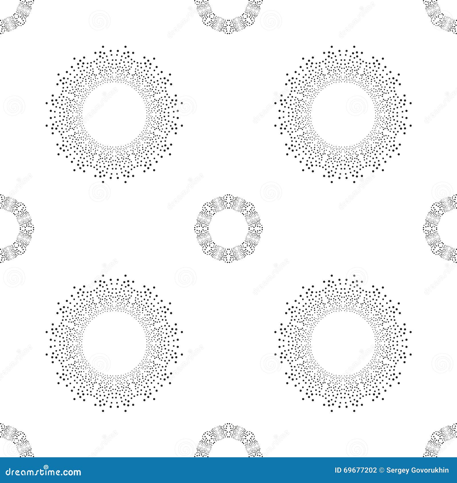 Seamless Pattern of Abstract Symmetric Circles. Stock Vector ...