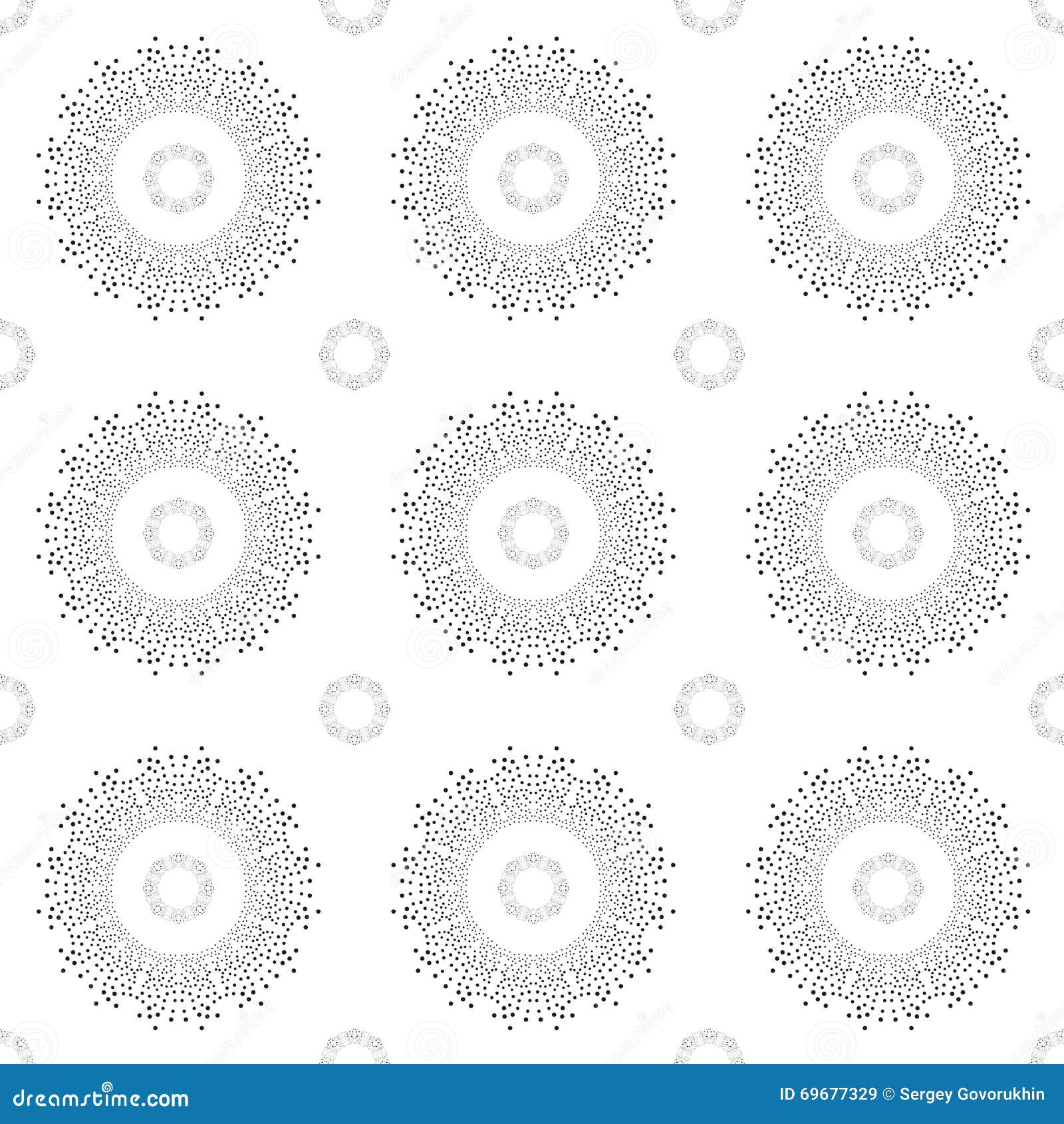 Seamless Pattern of Abstract Symmetric Circles. Stock Vector ...