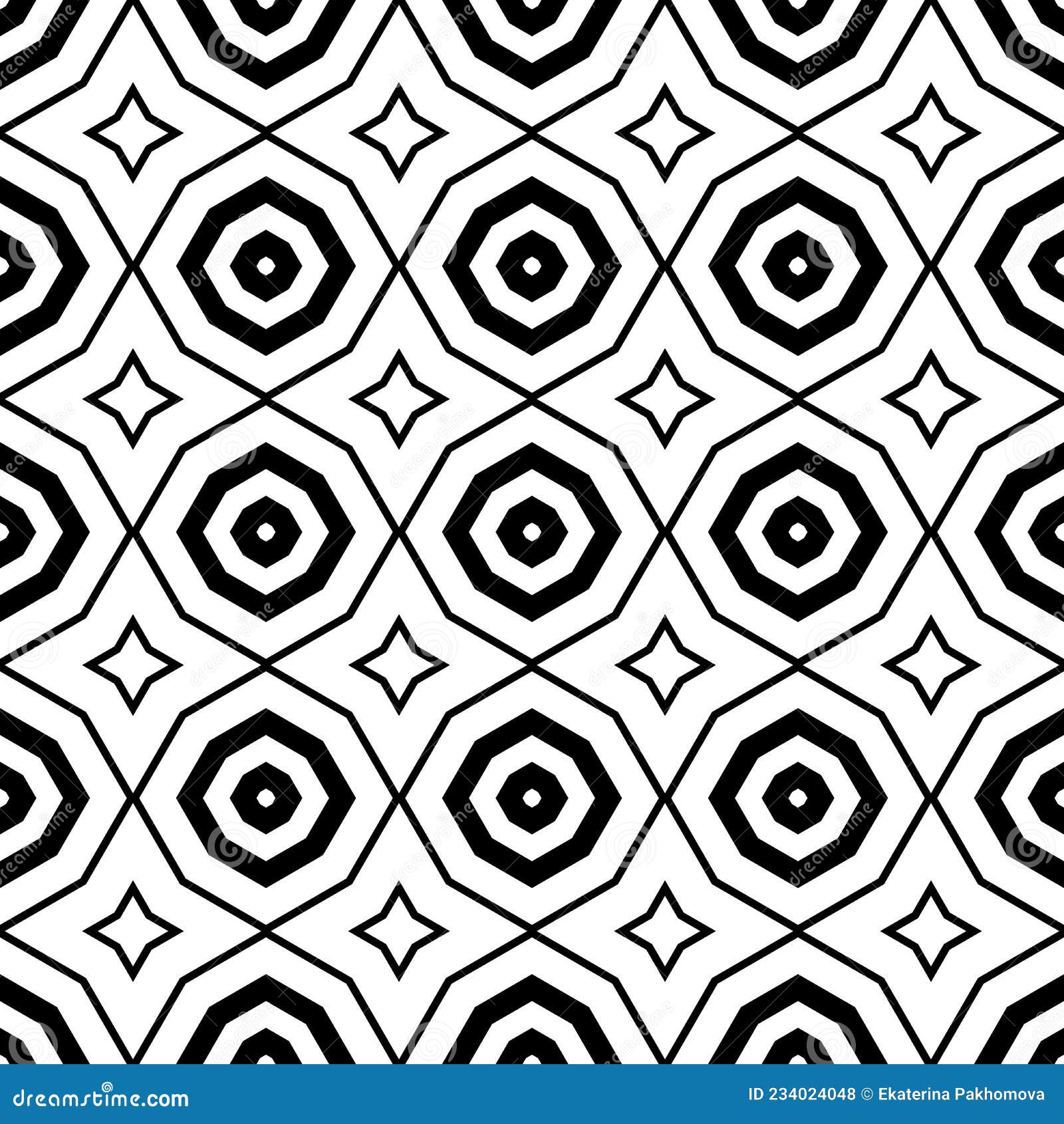Abstract Thin Line Seamless Pattern. Linear Ornamental Geometric ...
