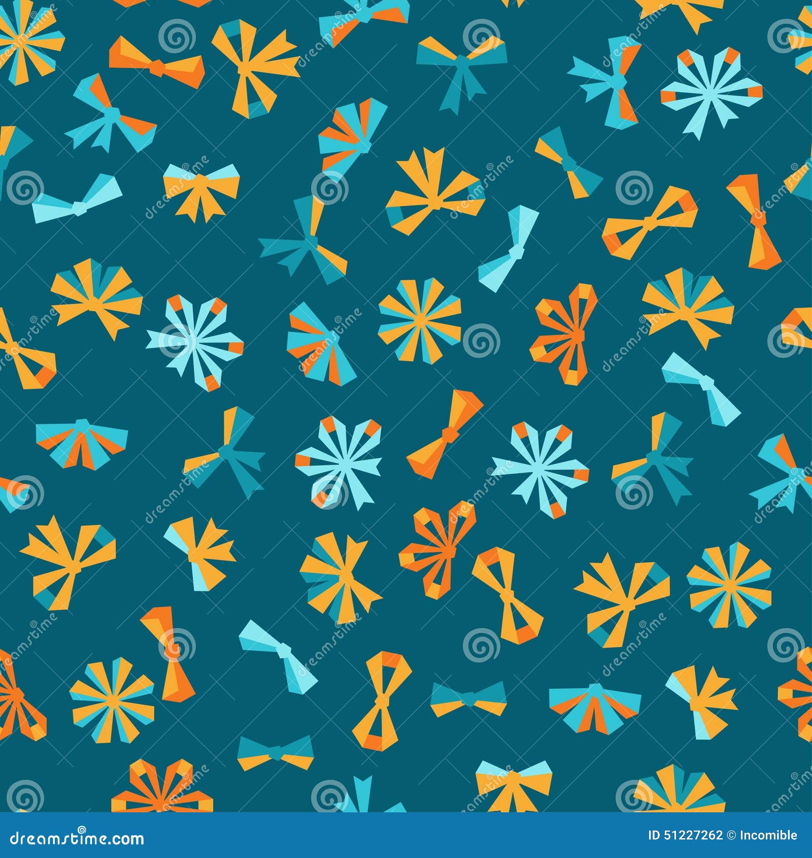 Seamless Pattern with Abstract Various Bows and Stock Vector ...