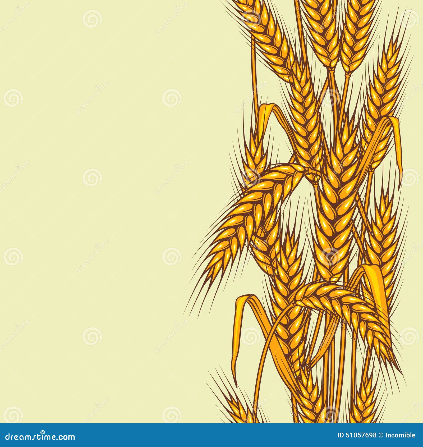 Seamless Pattern Abstract with Wheat Stock Vector - Illustration of ...