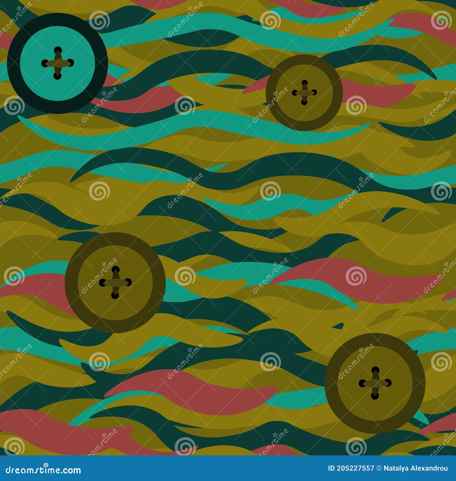 Seamless Pattern Abstraction with Buttons. Stock Vector - Illustration ...