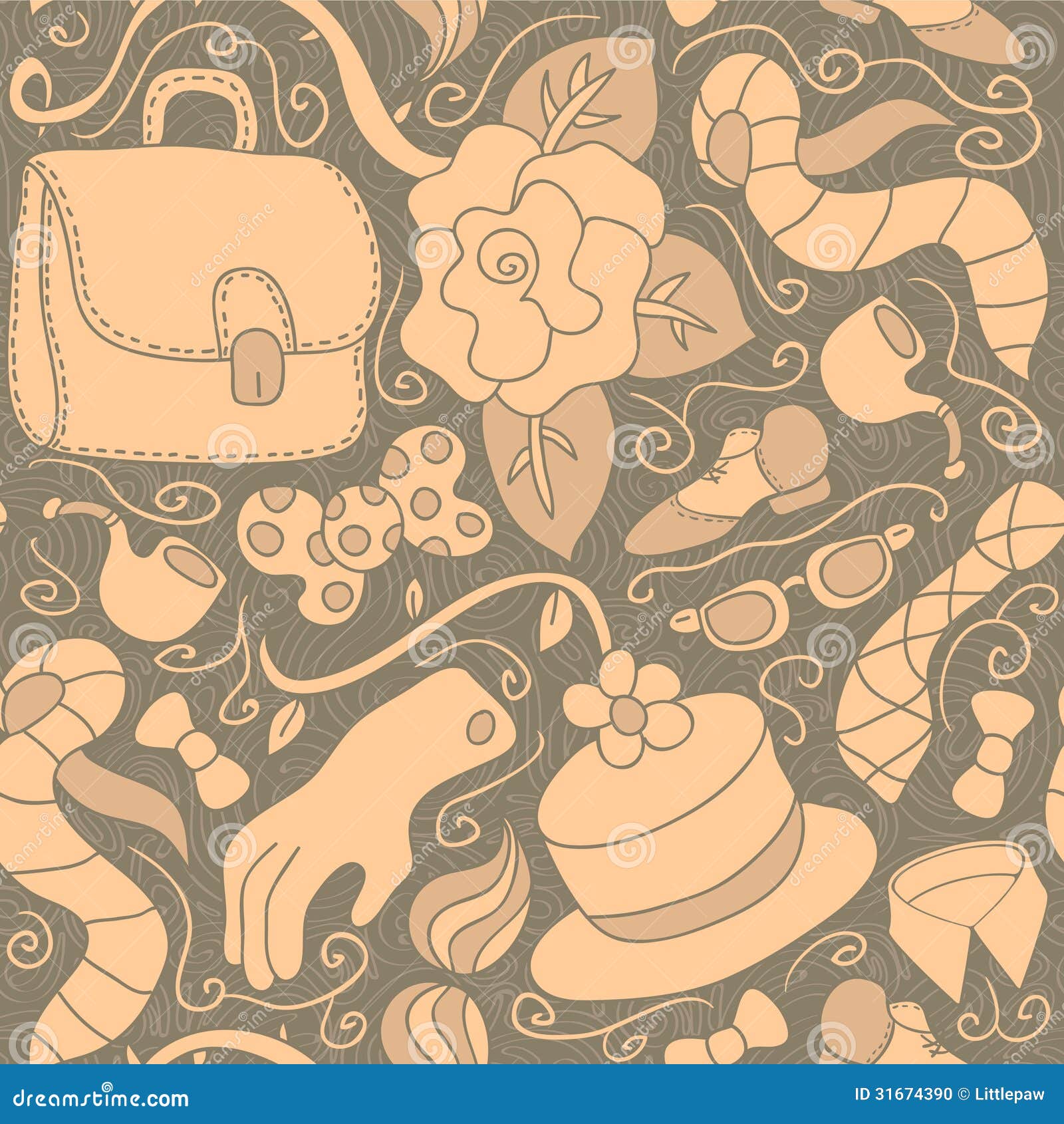 Seamless Pattern with Accessories for Men Stock Vector - Illustration ...