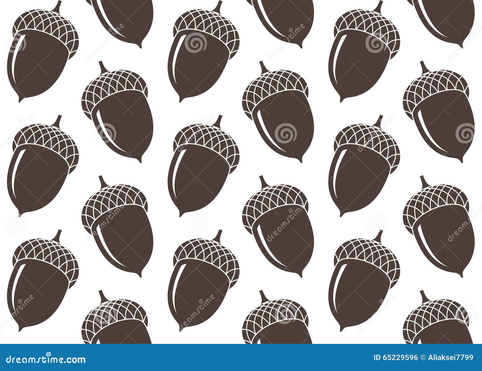 Seamless pattern. Acorn stock vector. Illustration of silhouette - 65229596