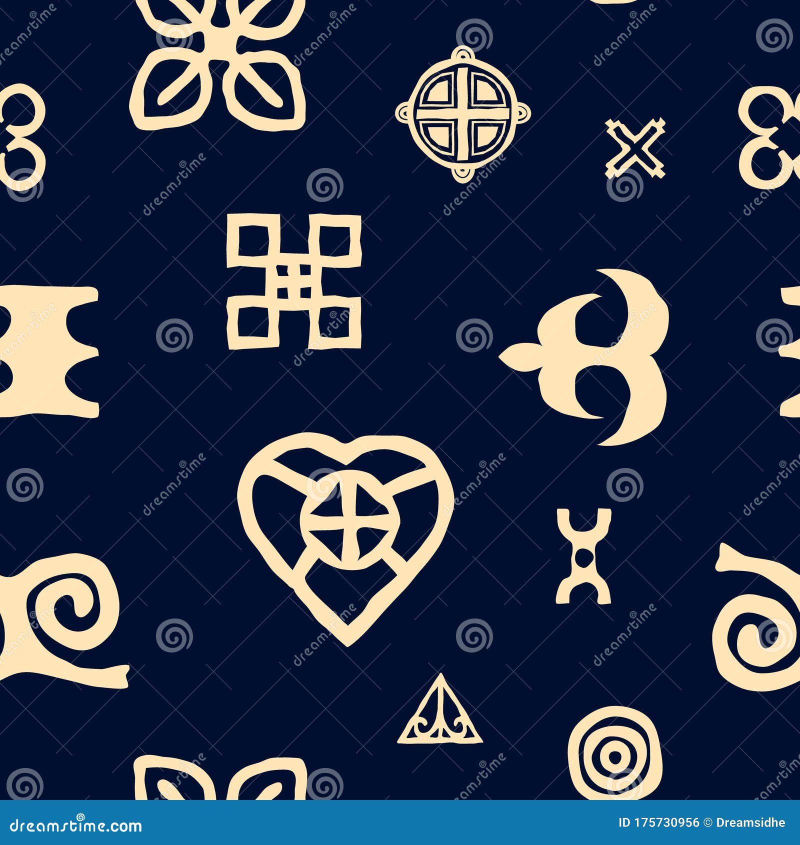 Akan Symbols Cartoon Vector | CartoonDealer.com #9346149