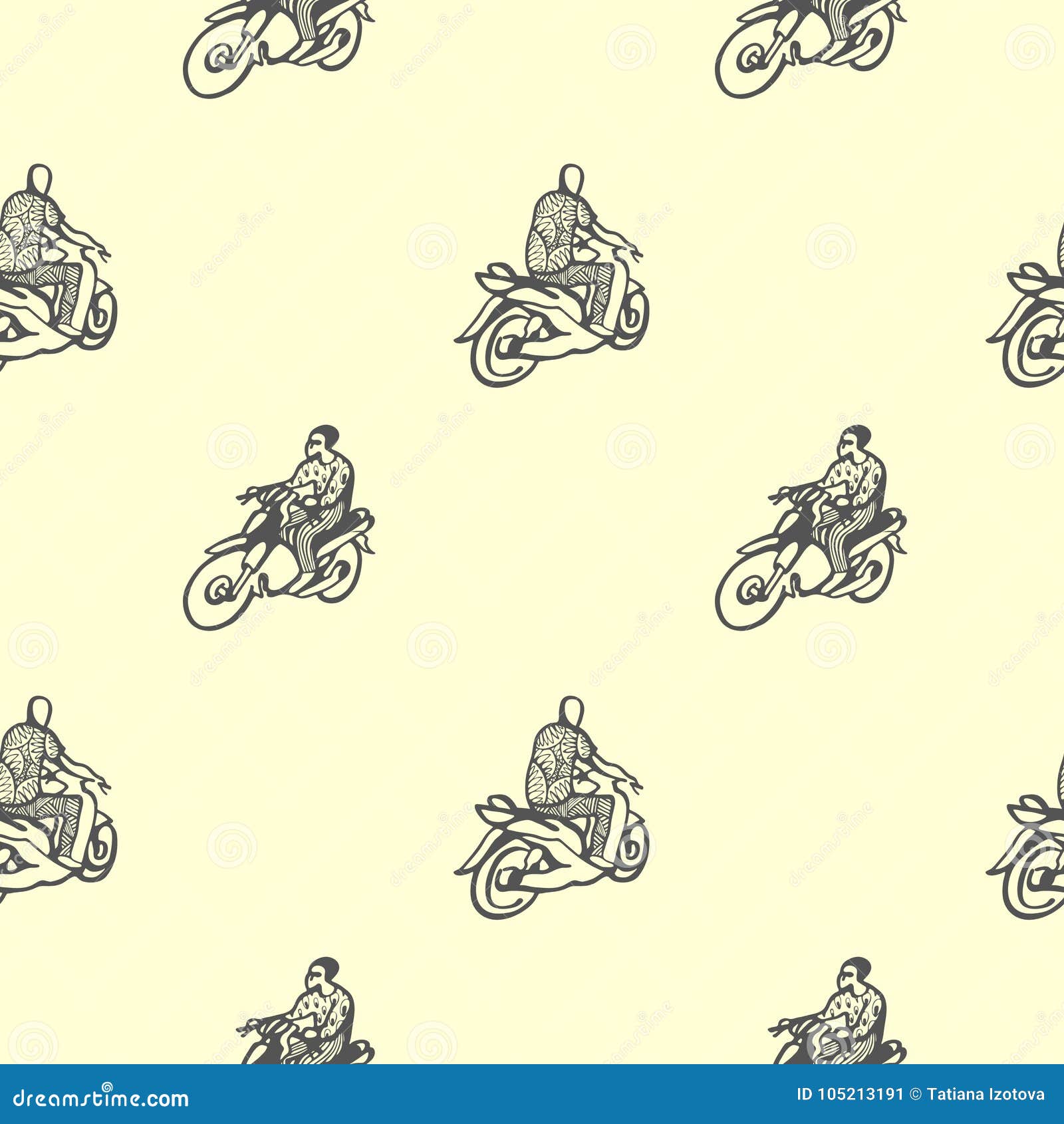 Seamless Motorcycles Pattern Vector Illustration | CartoonDealer.com ...