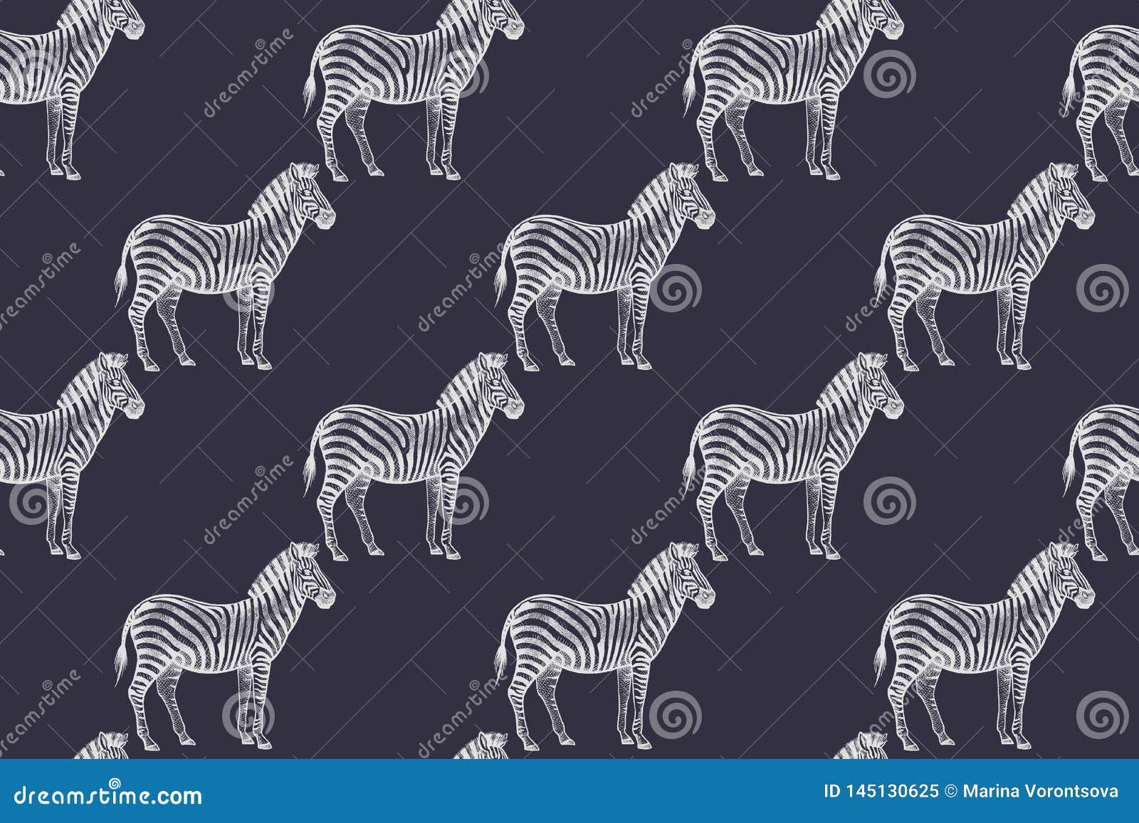 Seamless Pattern with African Zebras Stock Vector - Illustration of ...