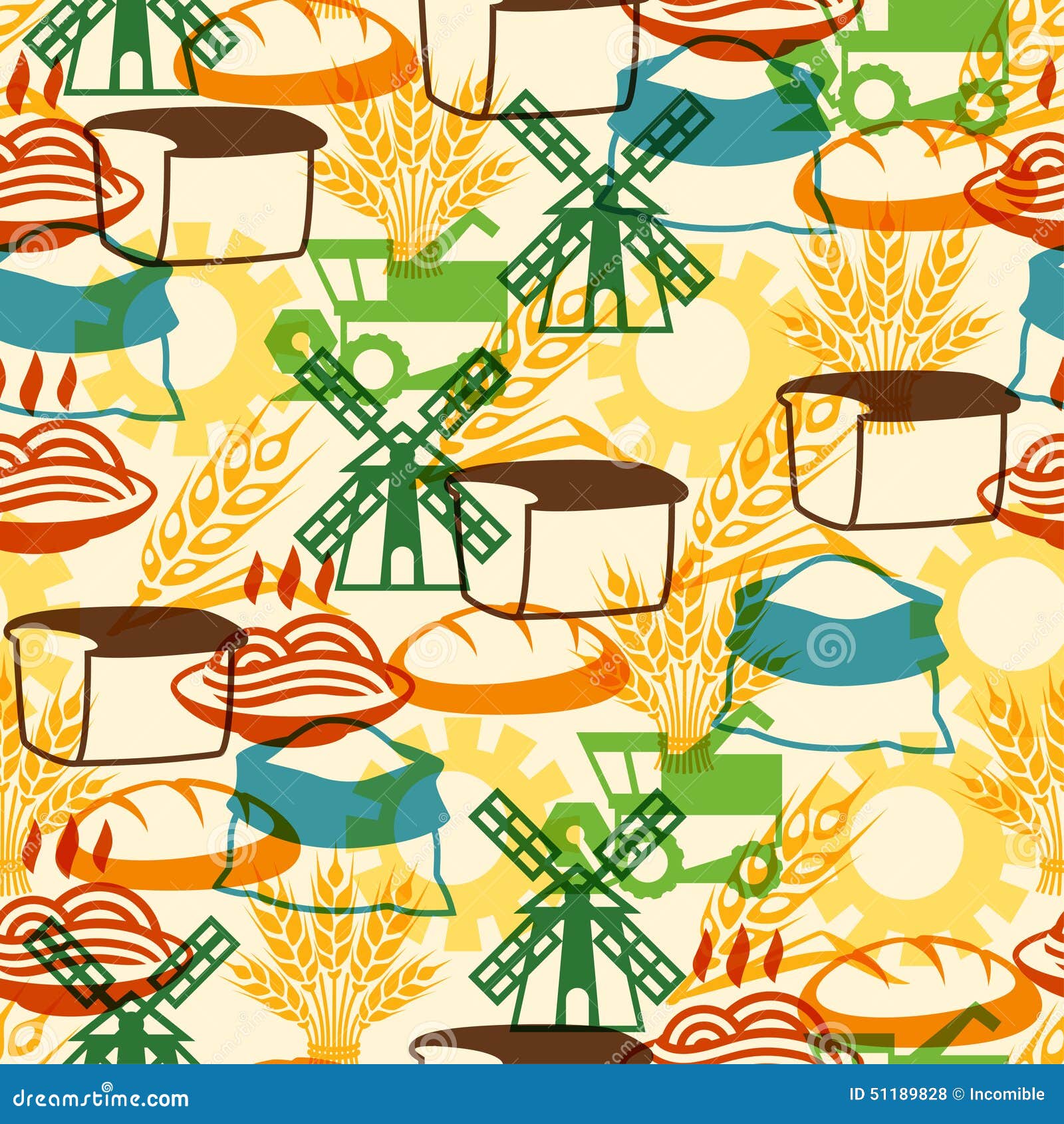 Seamless Pattern with Agricultural Objects Stock Vector - Illustration ... Seamless Pattern with Agricultural Objects Stock Vector - Illustration ...