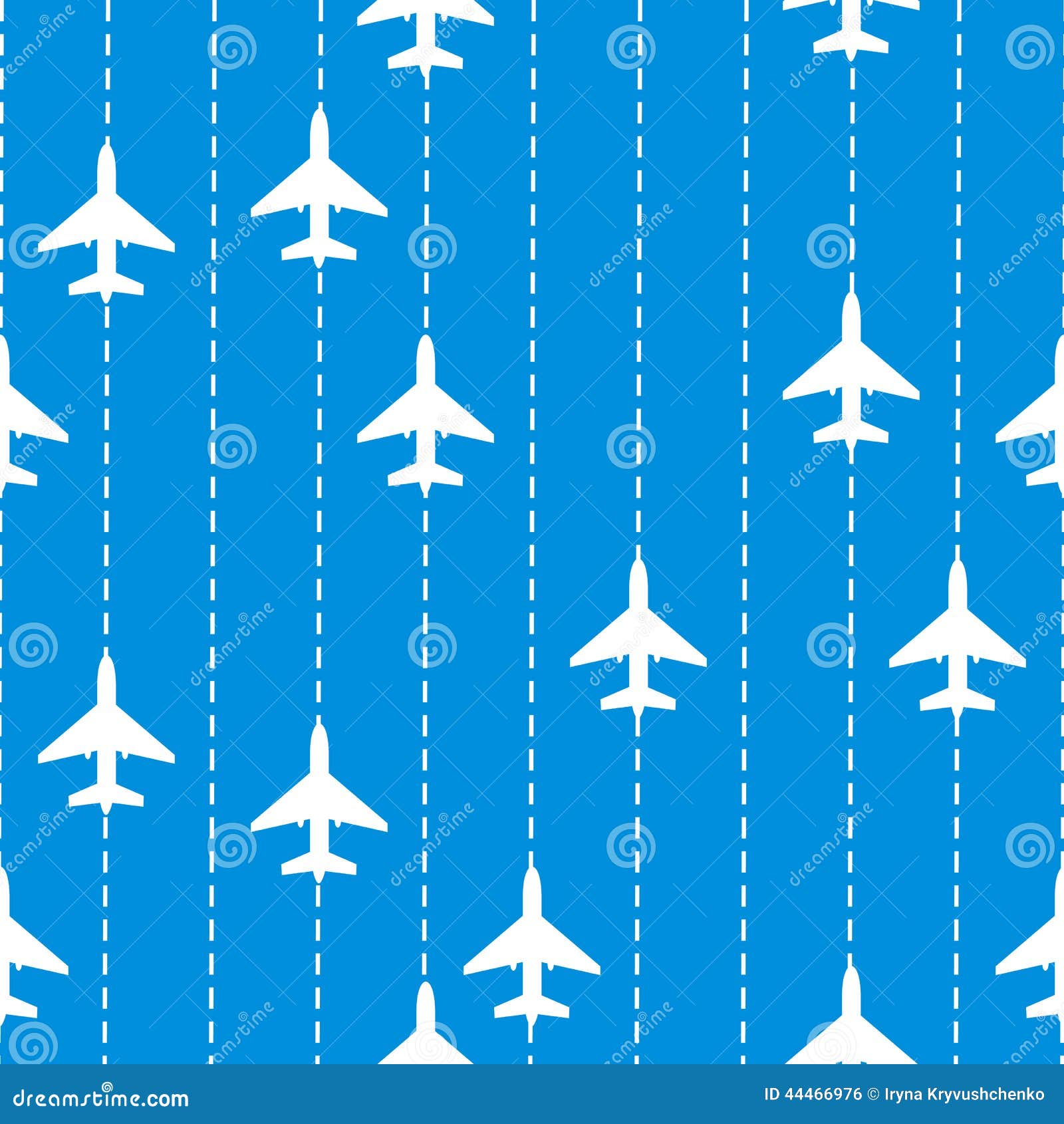 Seamless Pattern with Airplanes. Stock Vector - Illustration of band ...
