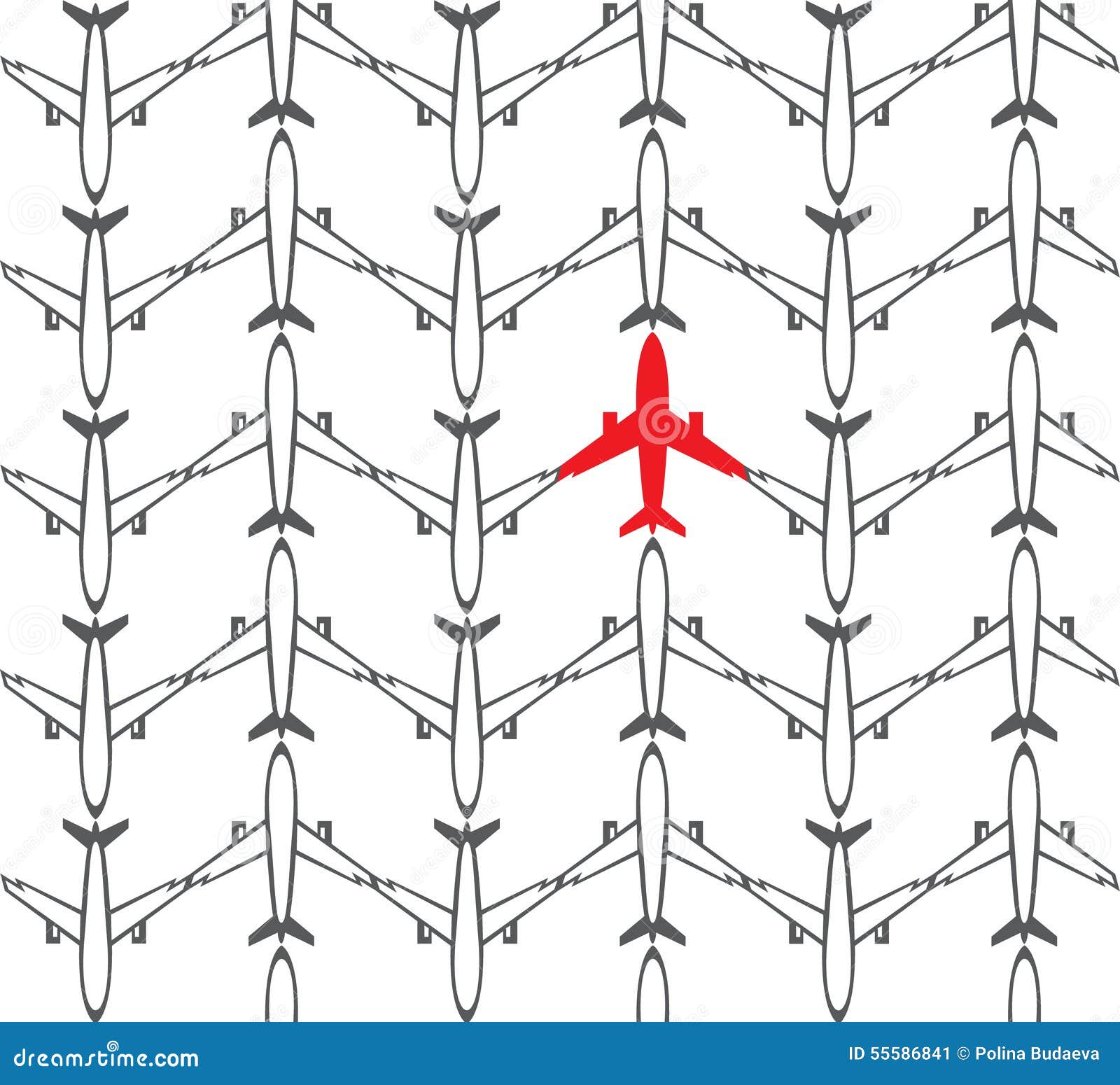 Pattern With Airplanes Vector Illustration | CartoonDealer.com #45396122