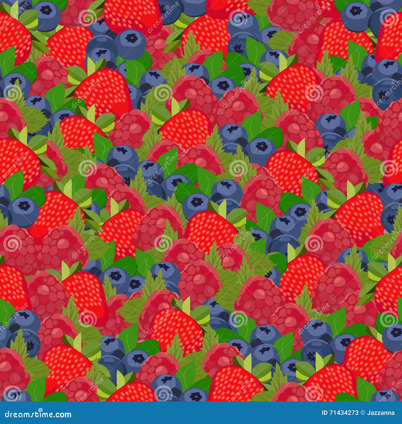 Seamless Pattern All Berries Stock Vector - Illustration of mixed ...