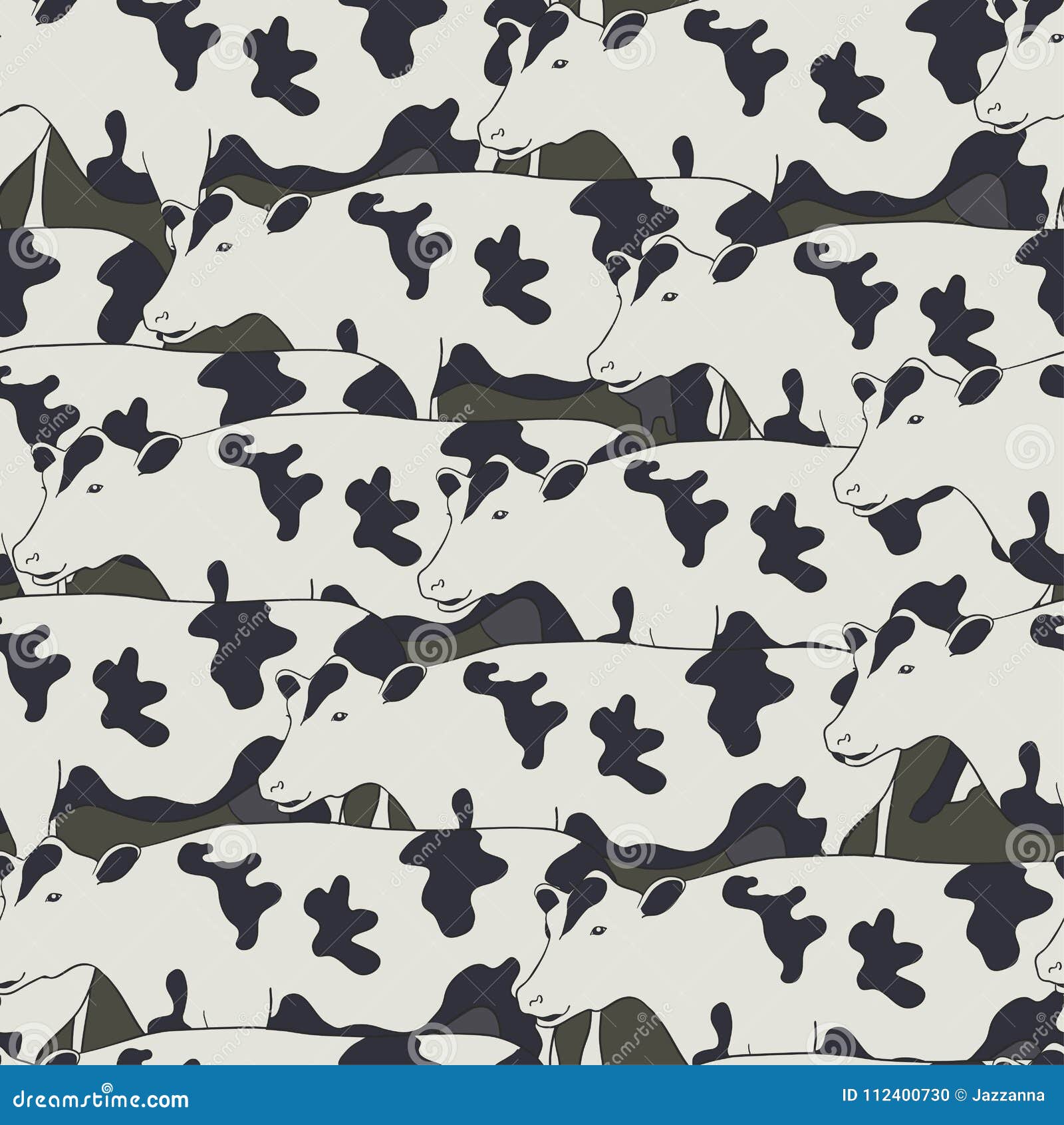 Seamless pattern all cows stock vector. Illustration of cows - 112400730
