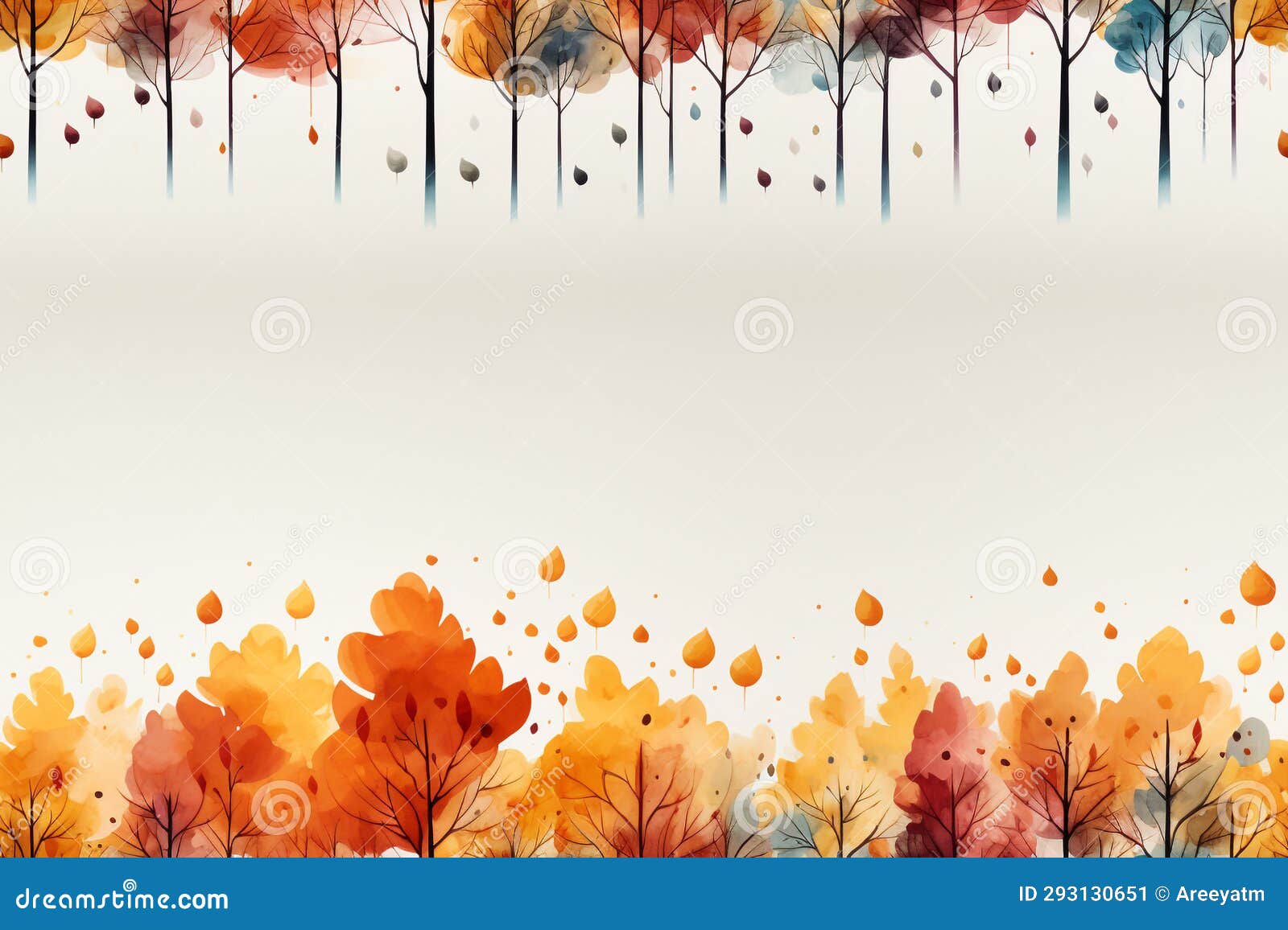 Seamless Pattern of All Seasons Trees for Wall Paper, Border or Web ...