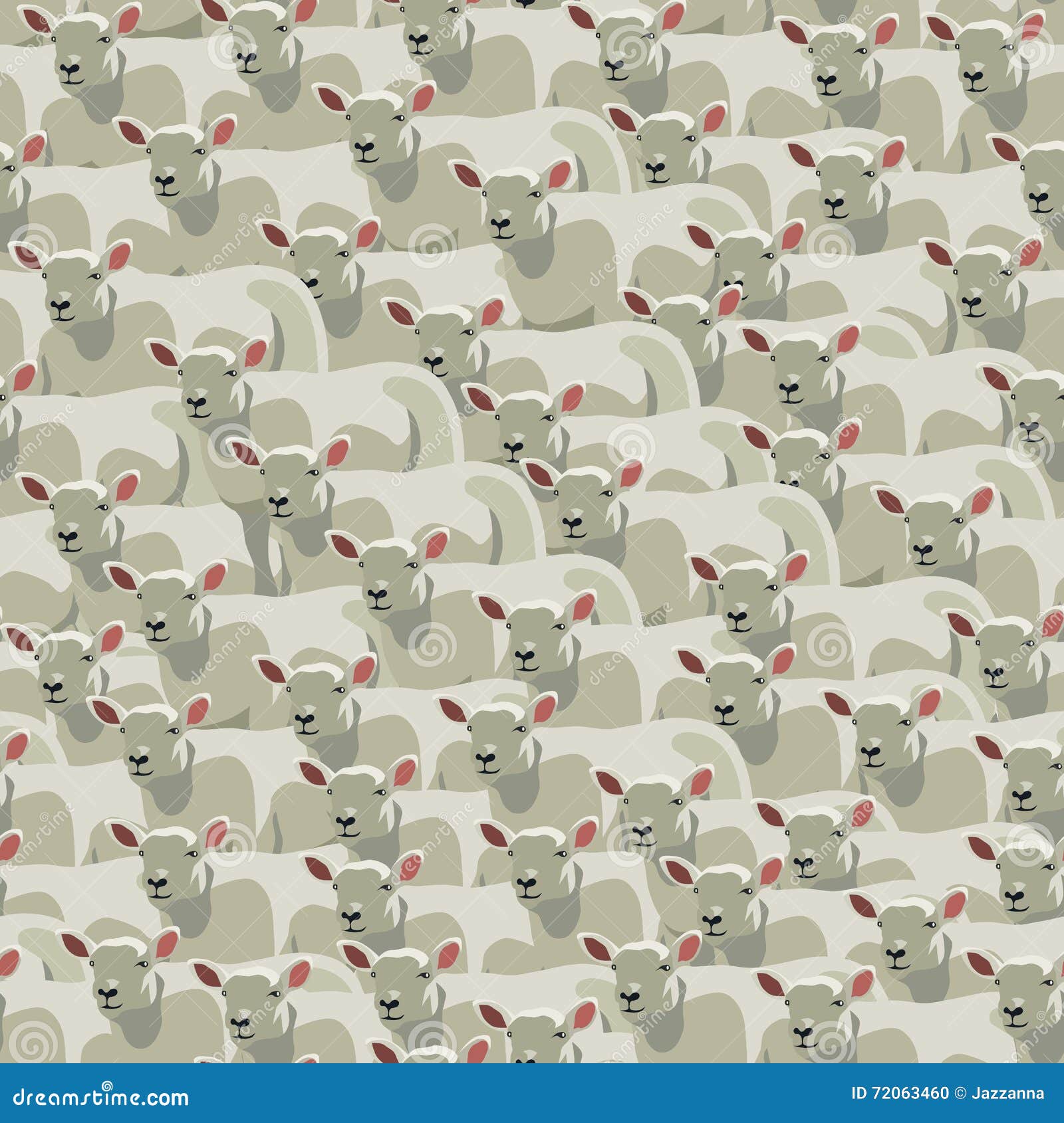Seamless Pattern All Sheep, Bedtime Counting Sheep Stock Vector ...