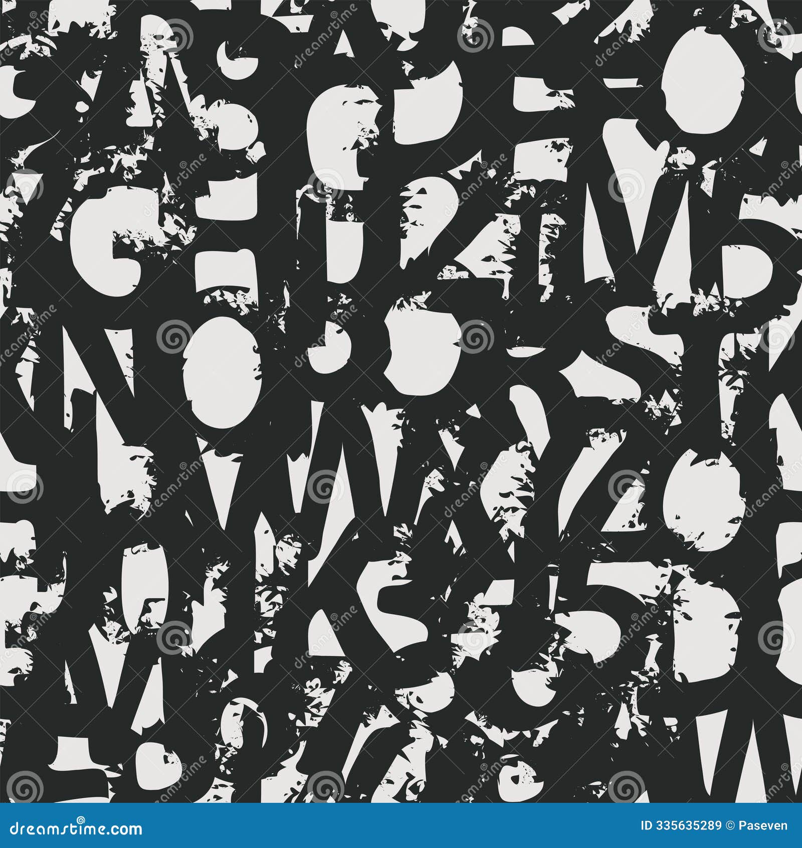 Seamless Pattern with Alphabet Letters Stock Illustration ...