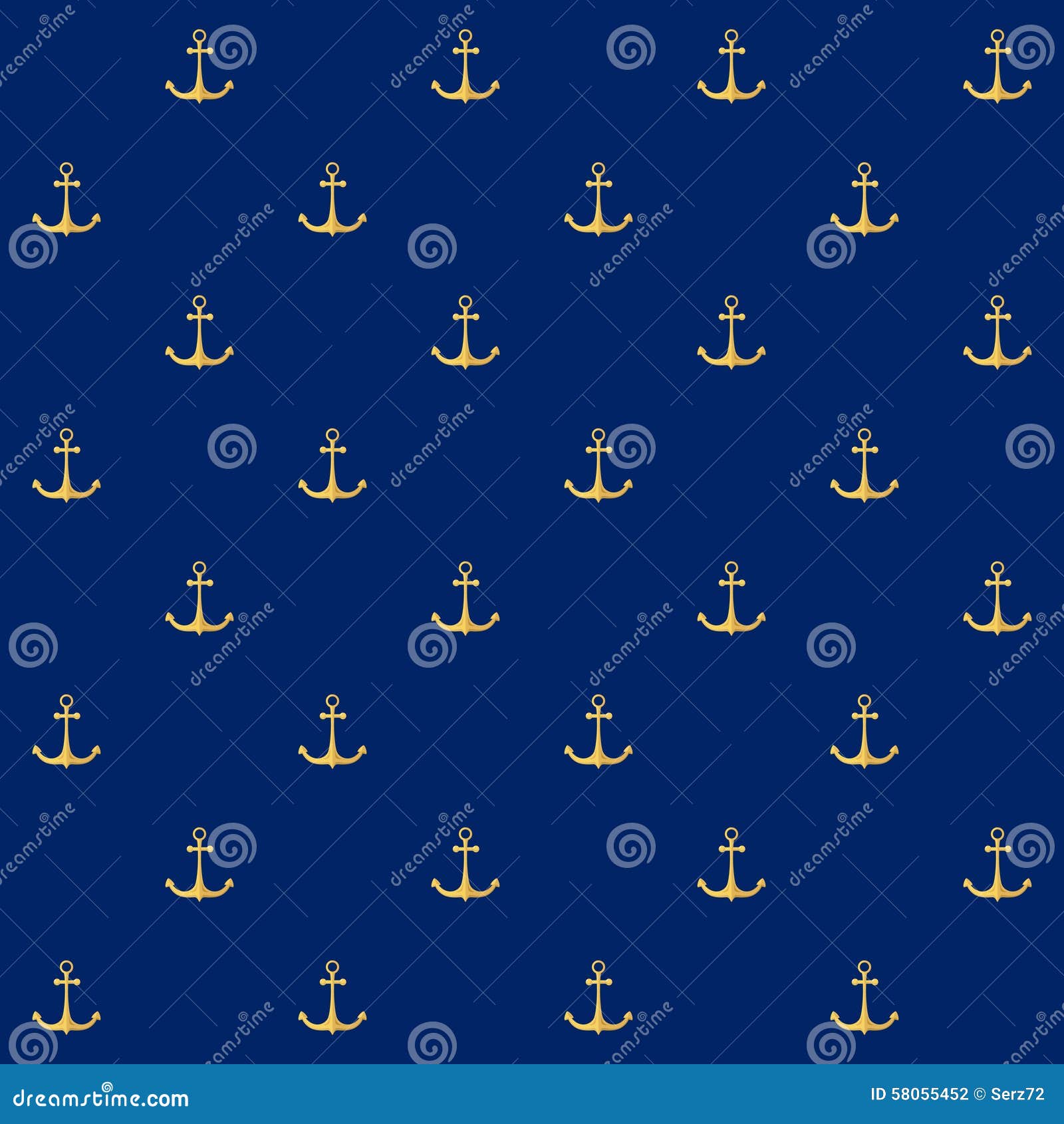 Seamless Pattern with Anchor Stock Vector - Illustration of paper ...