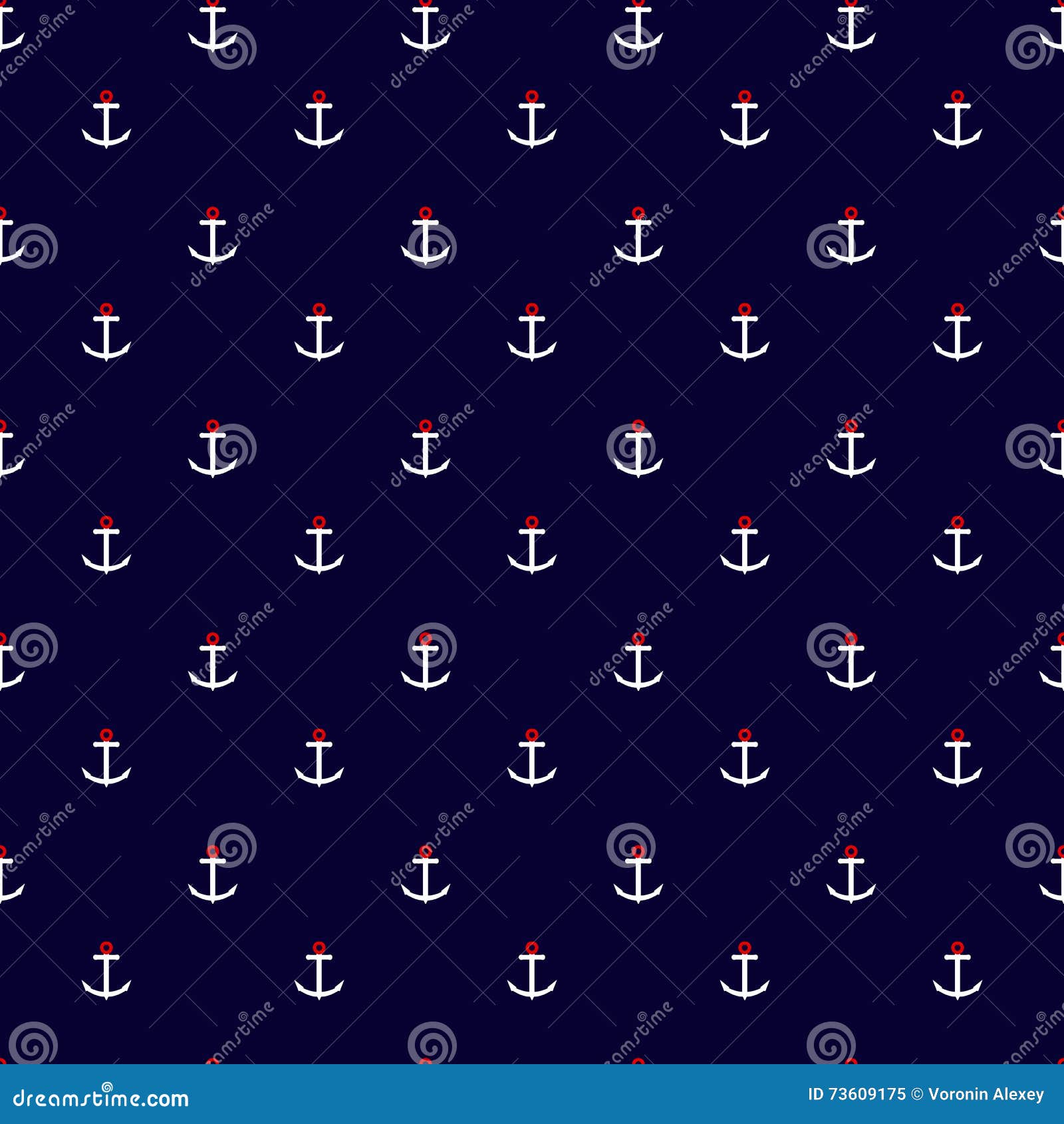 Seamless Pattern with Anchors. Stock Illustration - Illustration of ...