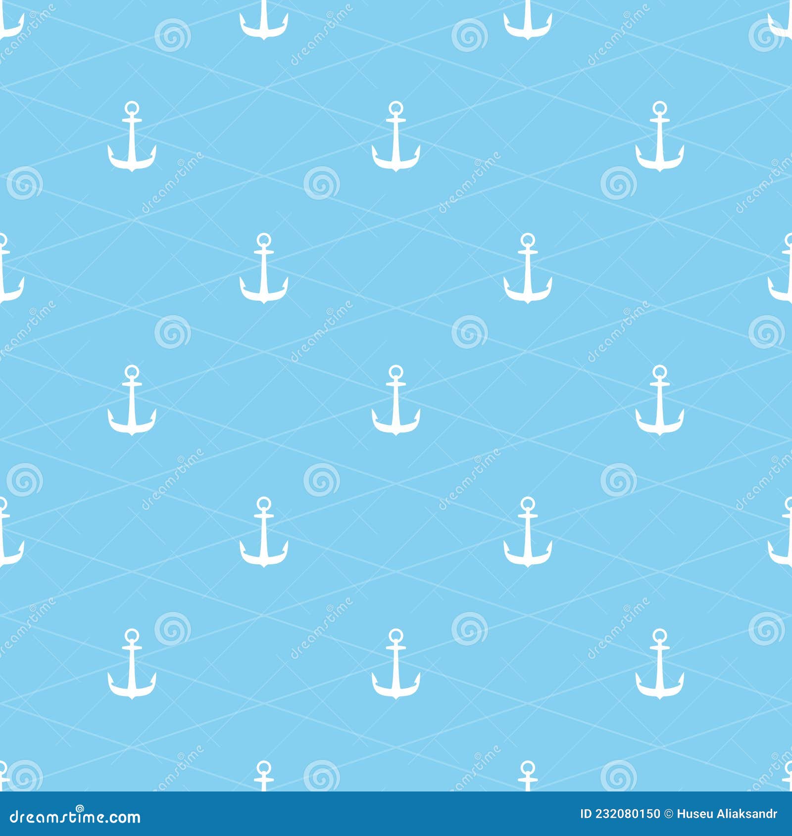 Anchor Seamless Background. Stock Vector - Illustration of ocean ...