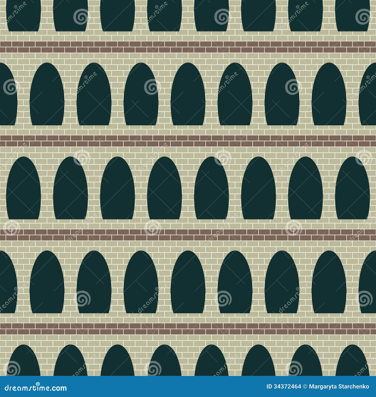 Seamless pattern stock vector. Illustration of arches - 34372464