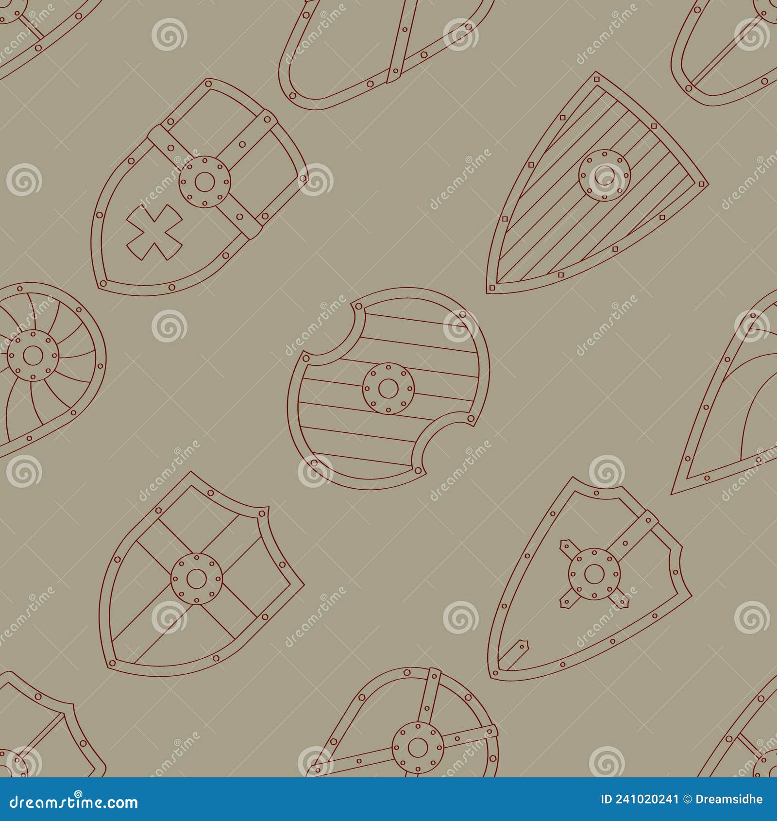 Ancient Shields Of Vikings. Vector Drawing | CartoonDealer.com #104201607